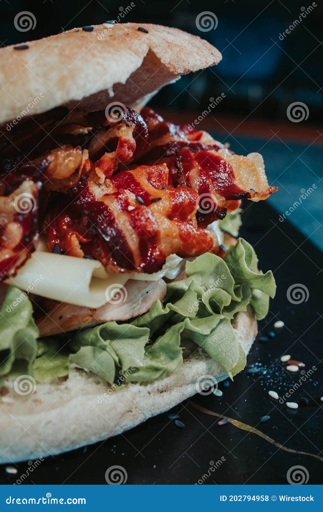 Vertical Shot of a Delicious-looking Sandwich Stock Photo - Image of ...