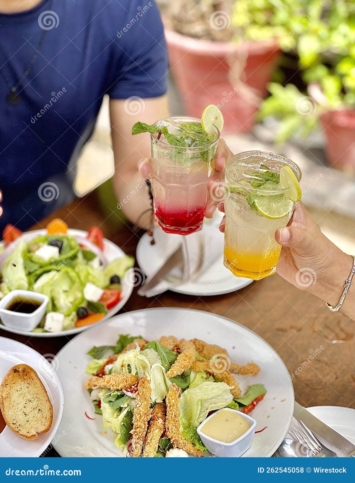Vertical Shot of a Dinner Table with Various Types of Food Stock Photo ...