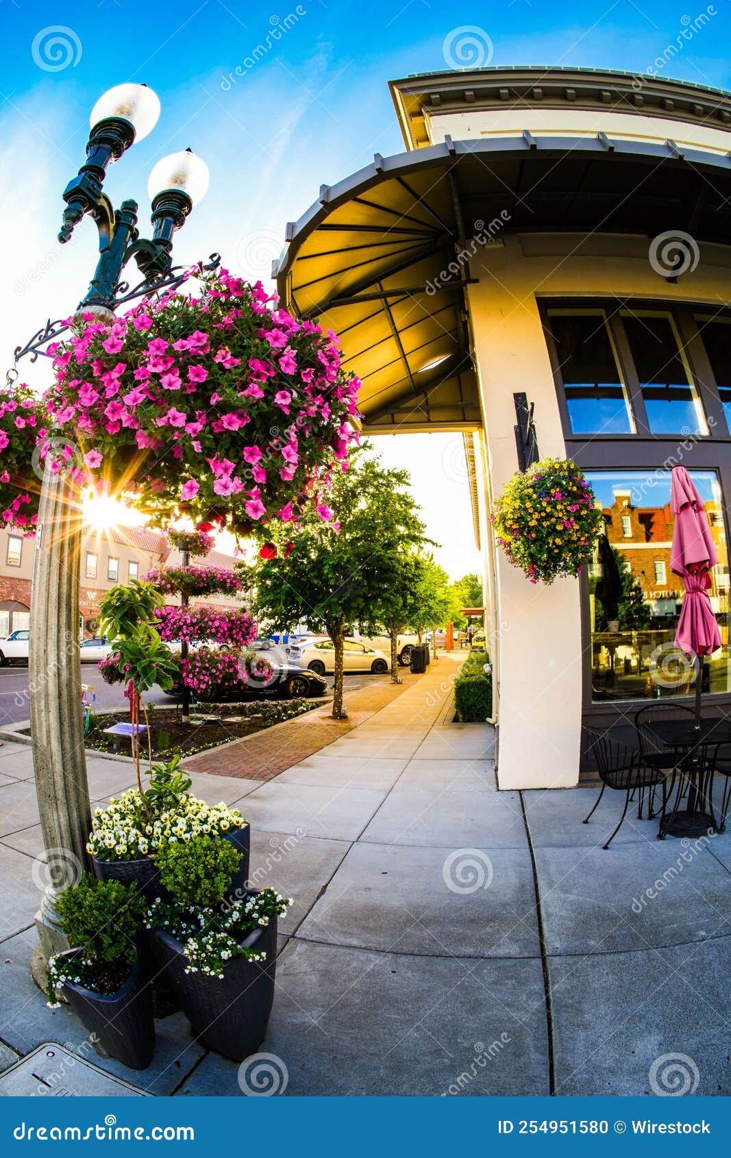Vertical Shot of Downtown Lynden Stock Photo - Image of eating ...