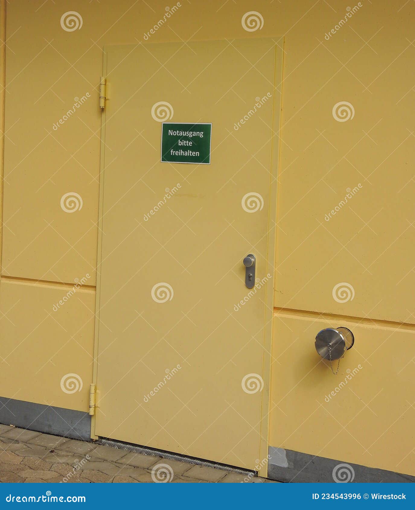 Vertical Shot of an Emergency Exit Sign in the German Language on a ...