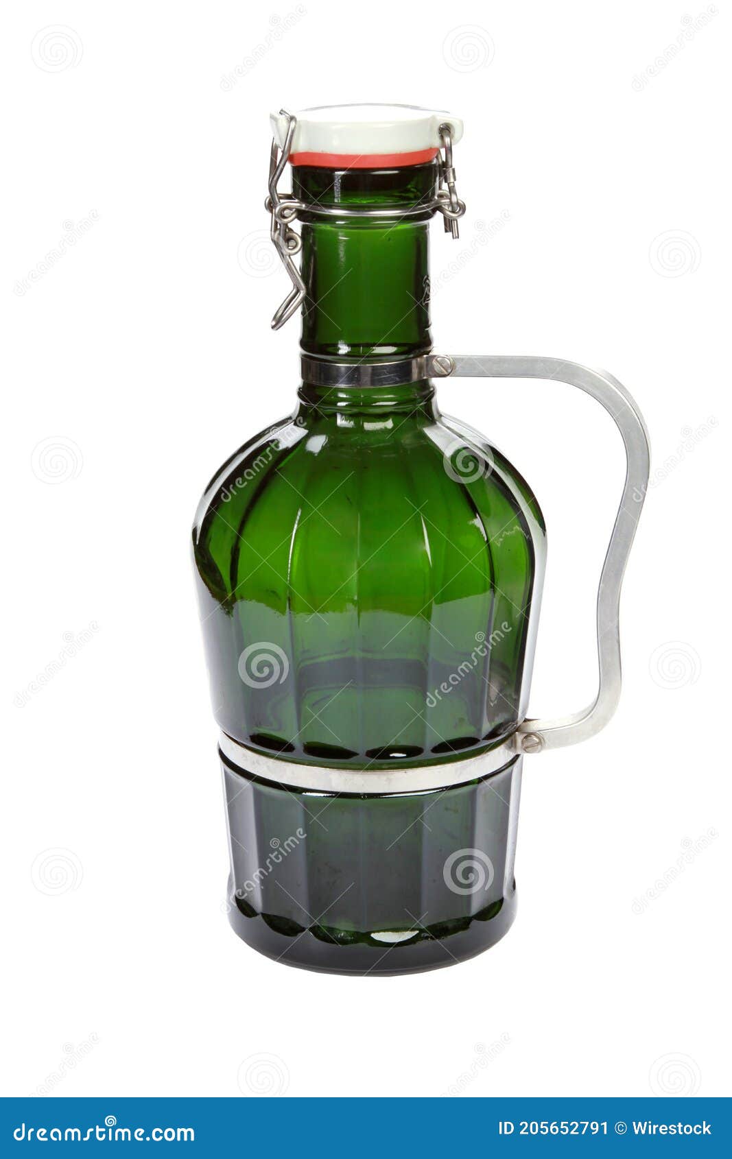 Vertical Shot of an Empty Bottle with a Closable Stopper Stock Image ...