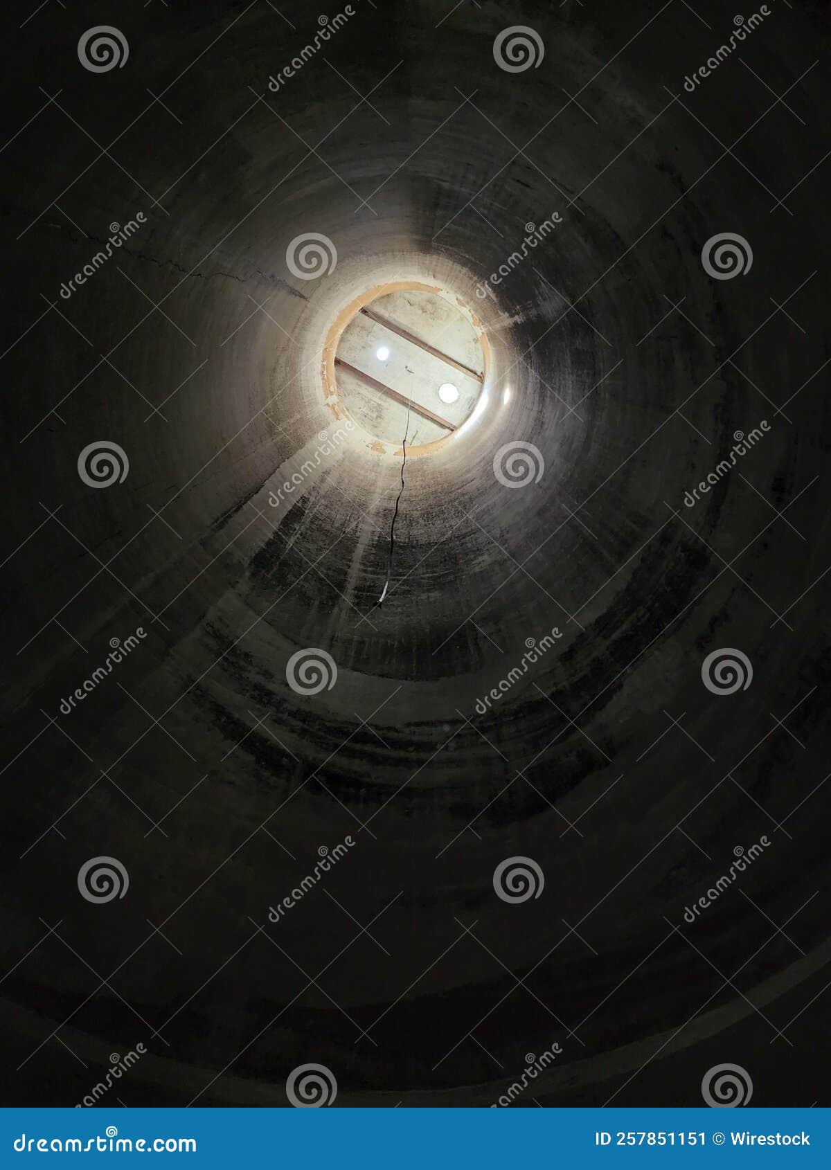 Vertical Shot of an Empty Grain Silo Stock Image - Image of empty ...