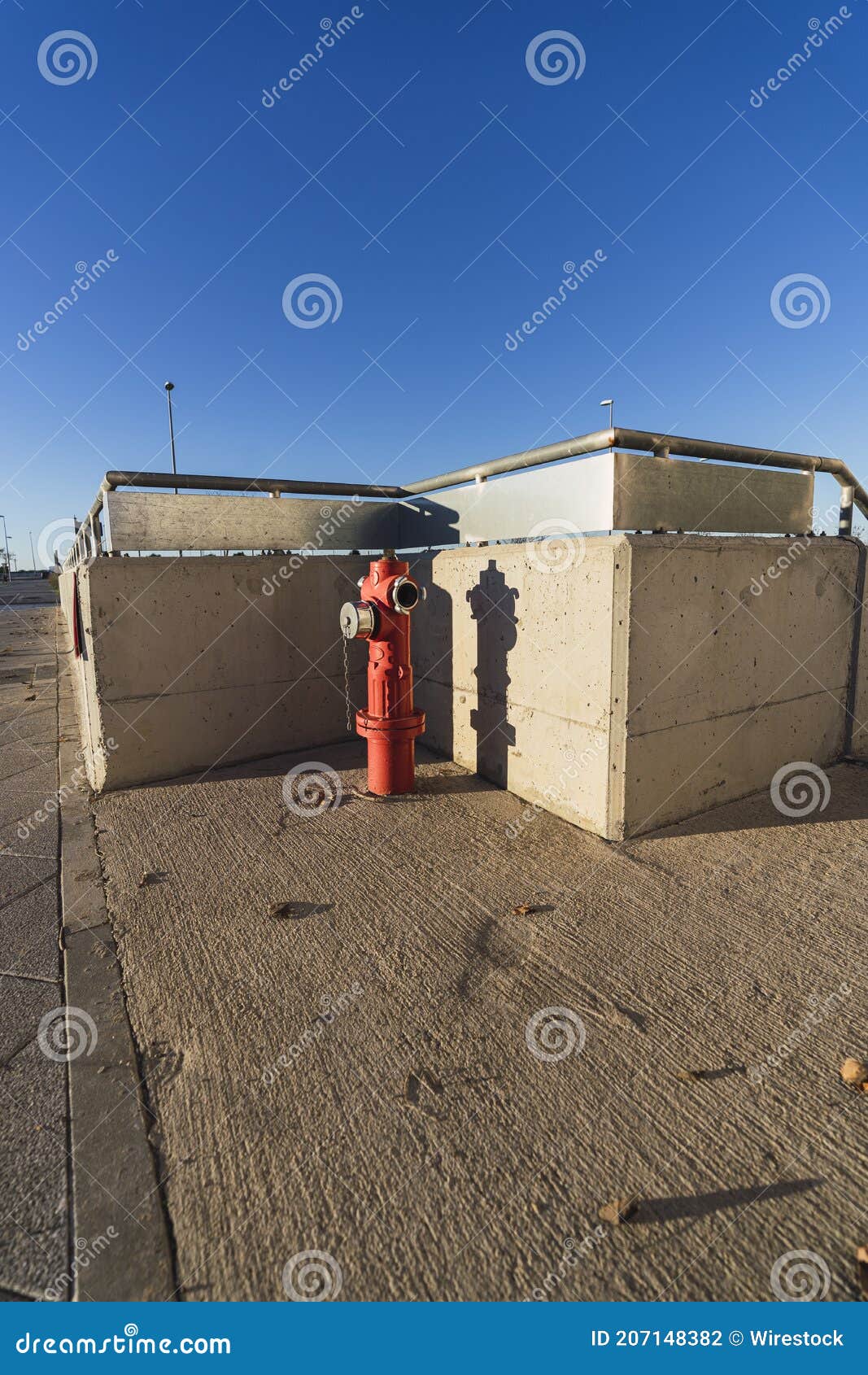Vertical Shot of a Fire Hydrant on the Roof of a Building Stock Photo ...