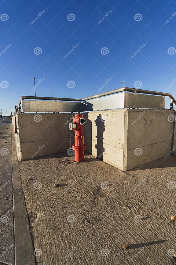 Vertical Shot of a Fire Hydrant on the Roof of a Building Stock Photo ...