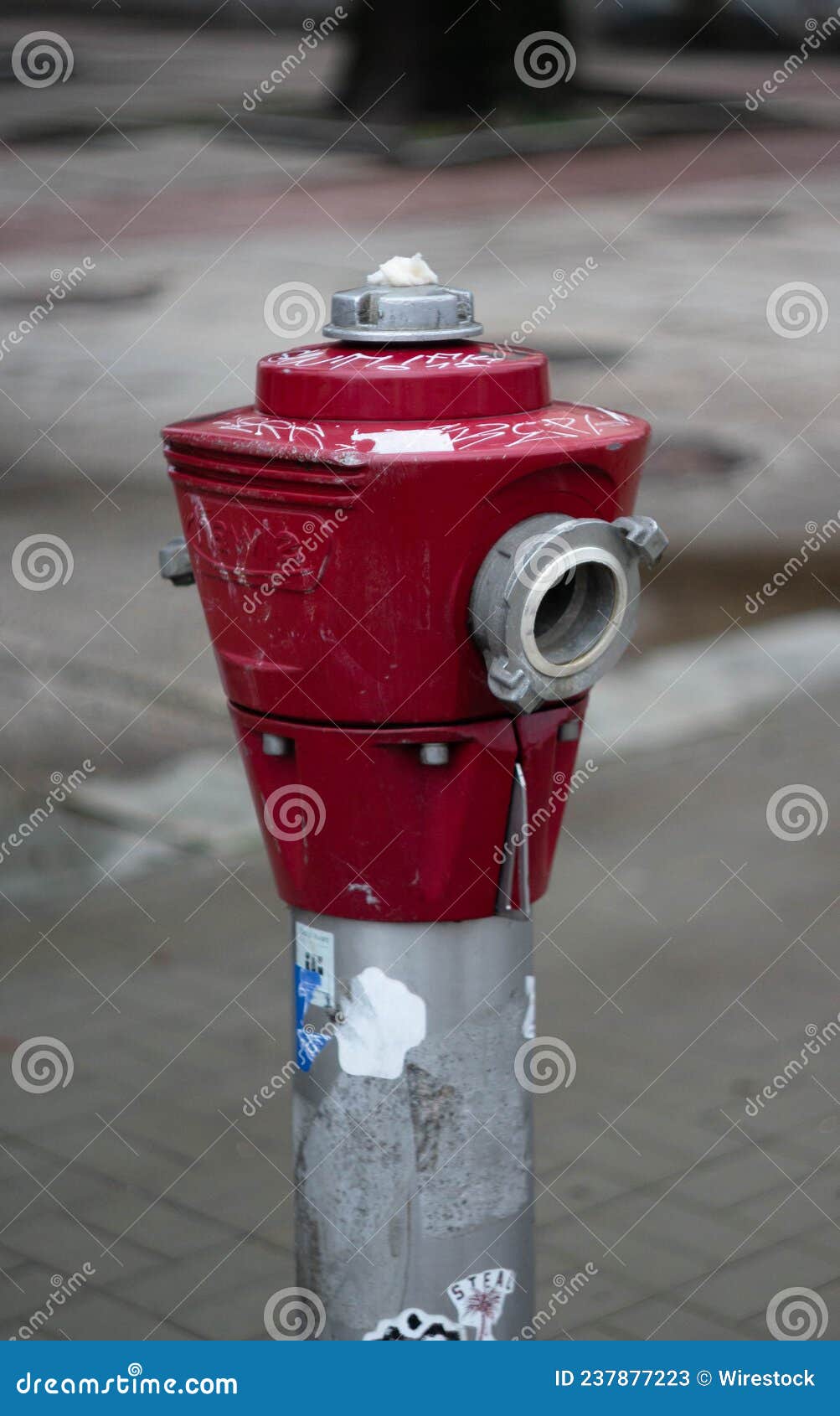 Vertical Shot of a Fire Hydrant in the Street Stock Image - Image of ...