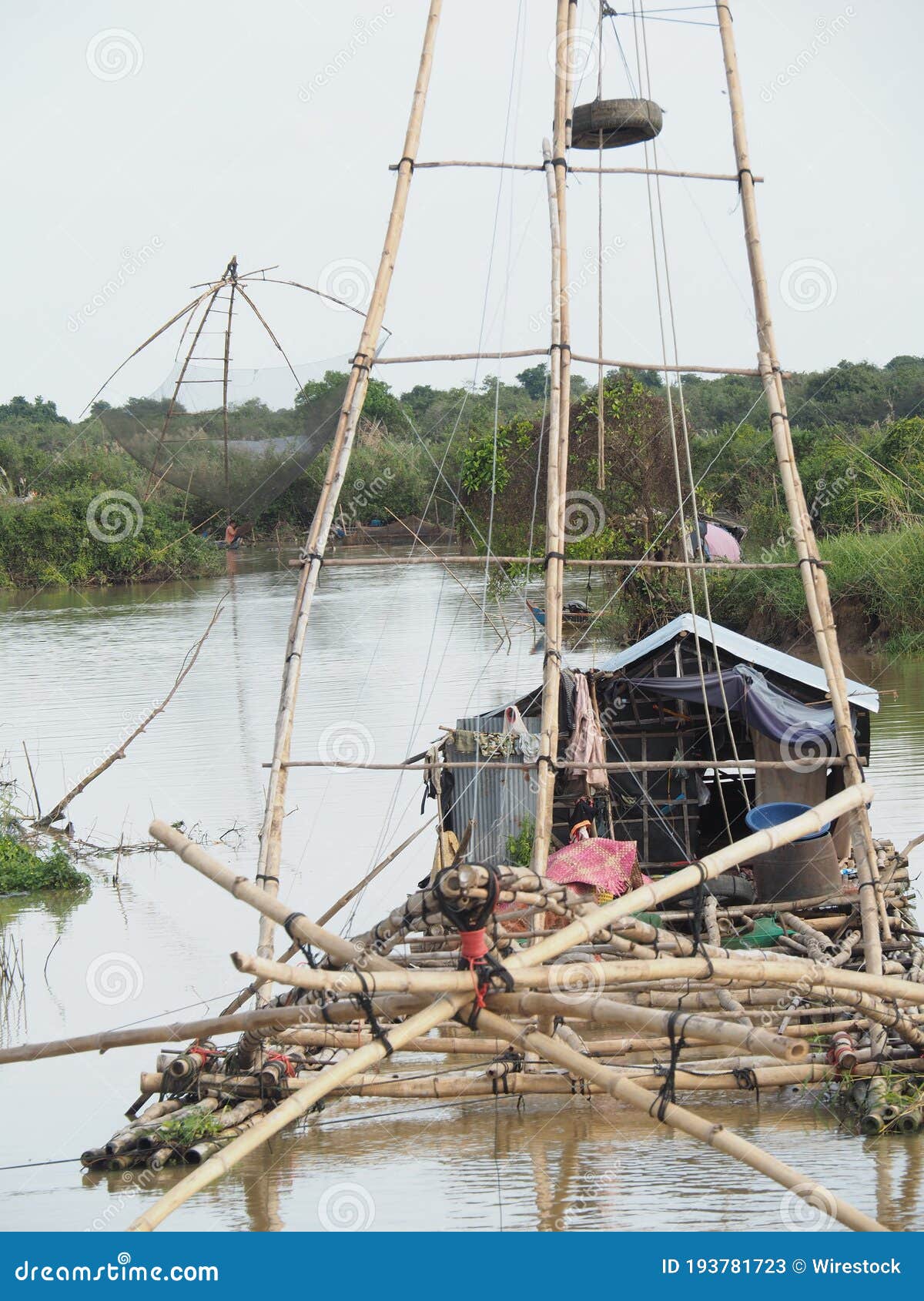 Floating Bamboo Rafts Stock Photography | CartoonDealer.com #137152370