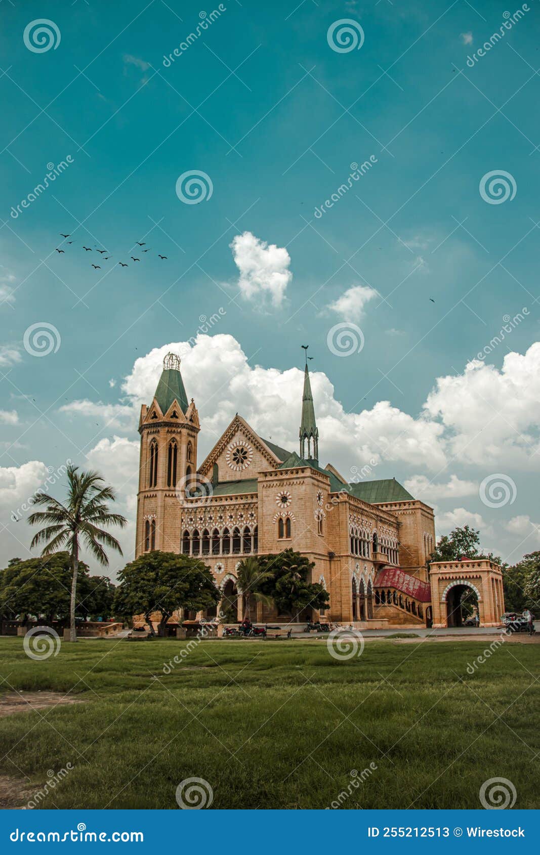 Vertical Shot of the Frere Hall Library,Karachi, Pakistan Stock Image ...