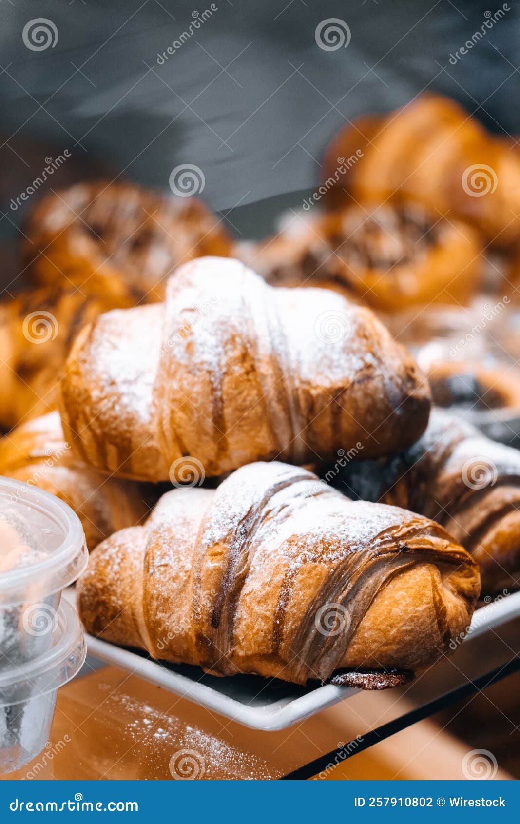 Vertical Shot of Freshly Baked Croissants Stock Photo - Image of ...