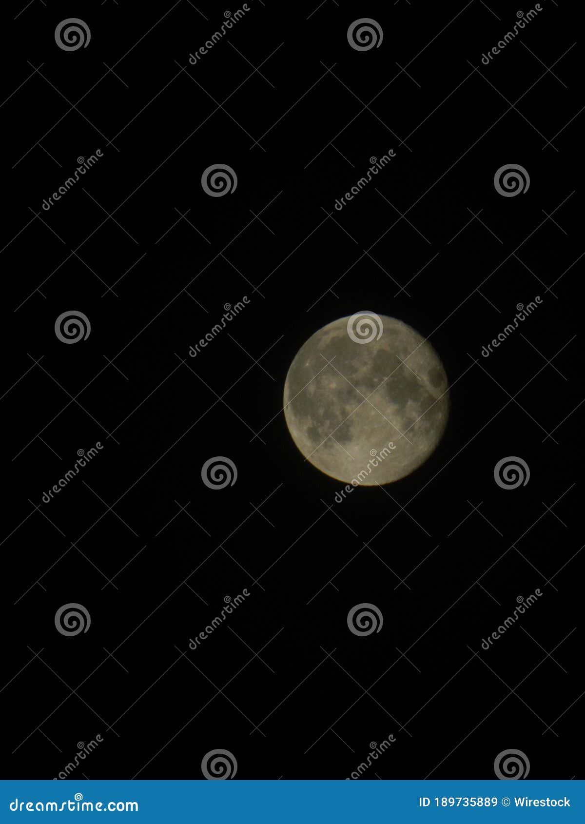 Vertical Shot of a Full Moon Isolated on a Black Background Stock Image ...