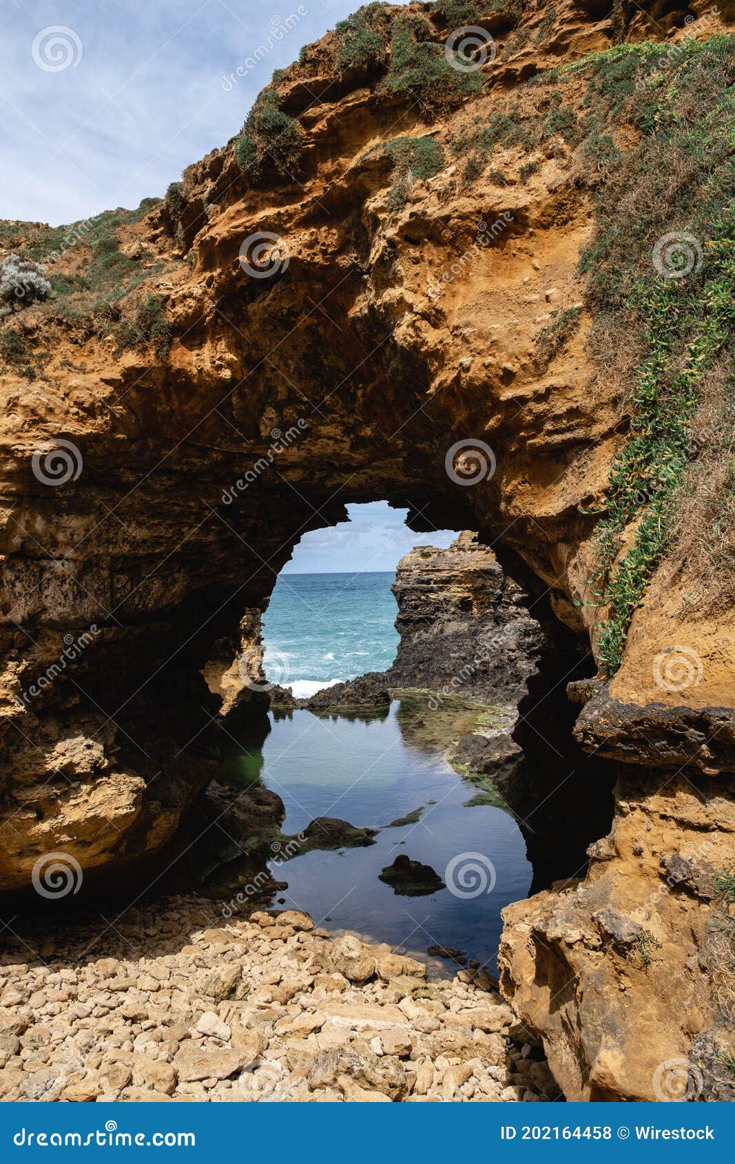 Vertical Shot of the Grotto in Peterborough, Australia Stock Photo ...