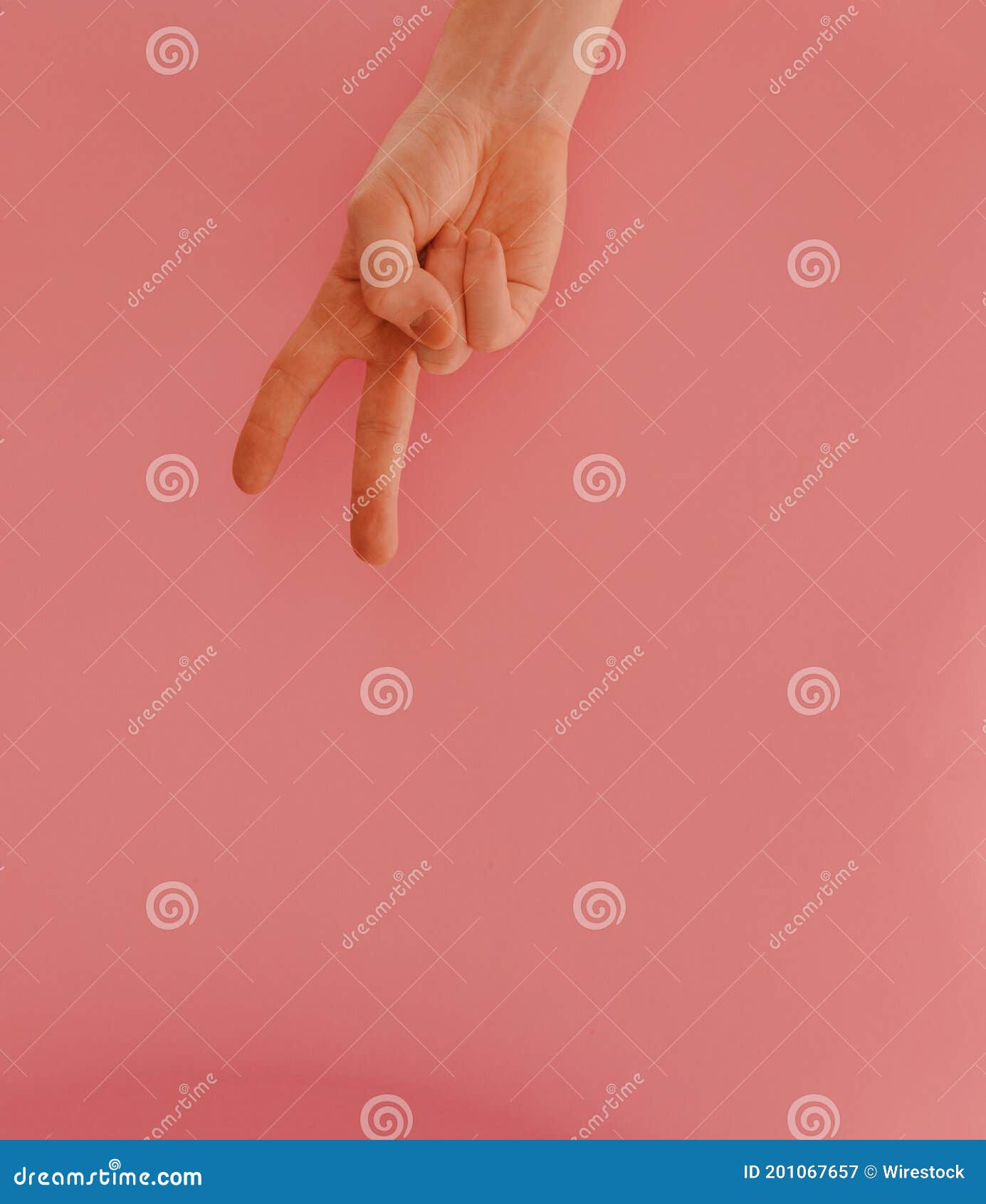 Vertical Shot of a Hand Showing the Peace Sign Stock Image - Image of ...
