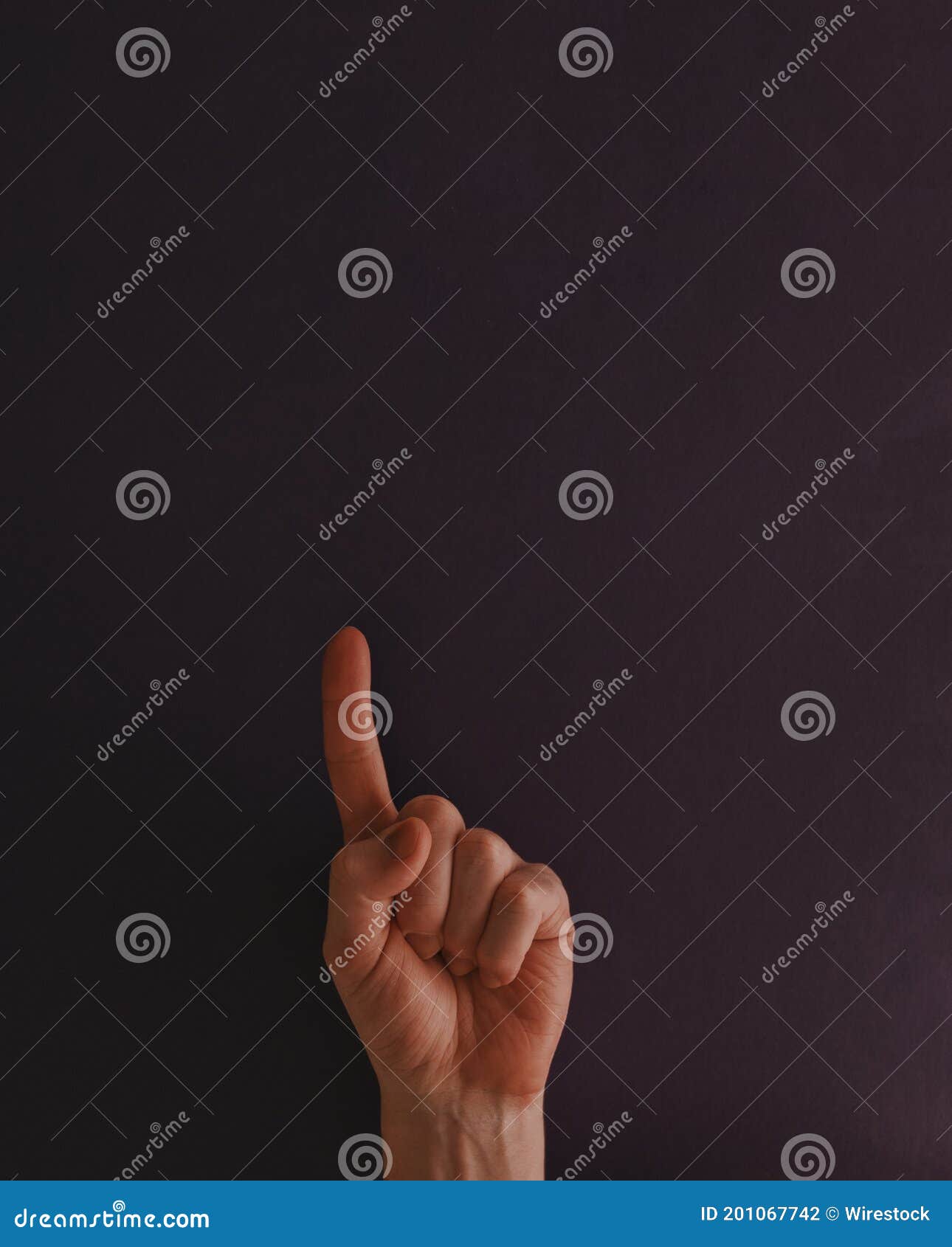 Vertical Shot of a Hand Showing "up Stock Photo - Image of vertical ...