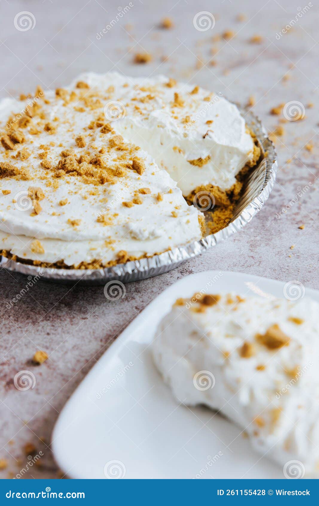 Vertical Shot of a Homemade Cream Pie Stock Photo - Image of closeup ...