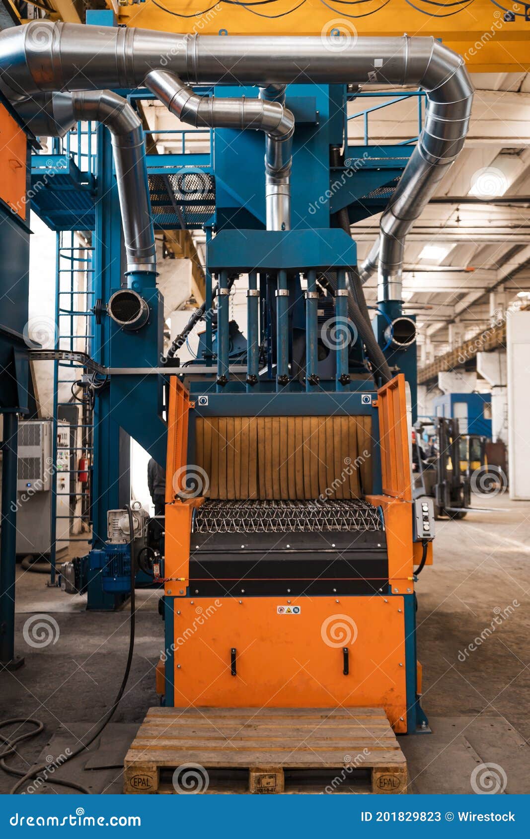 Vertical Shot of an Industrial Press in a Factory Stock Image - Image ...
