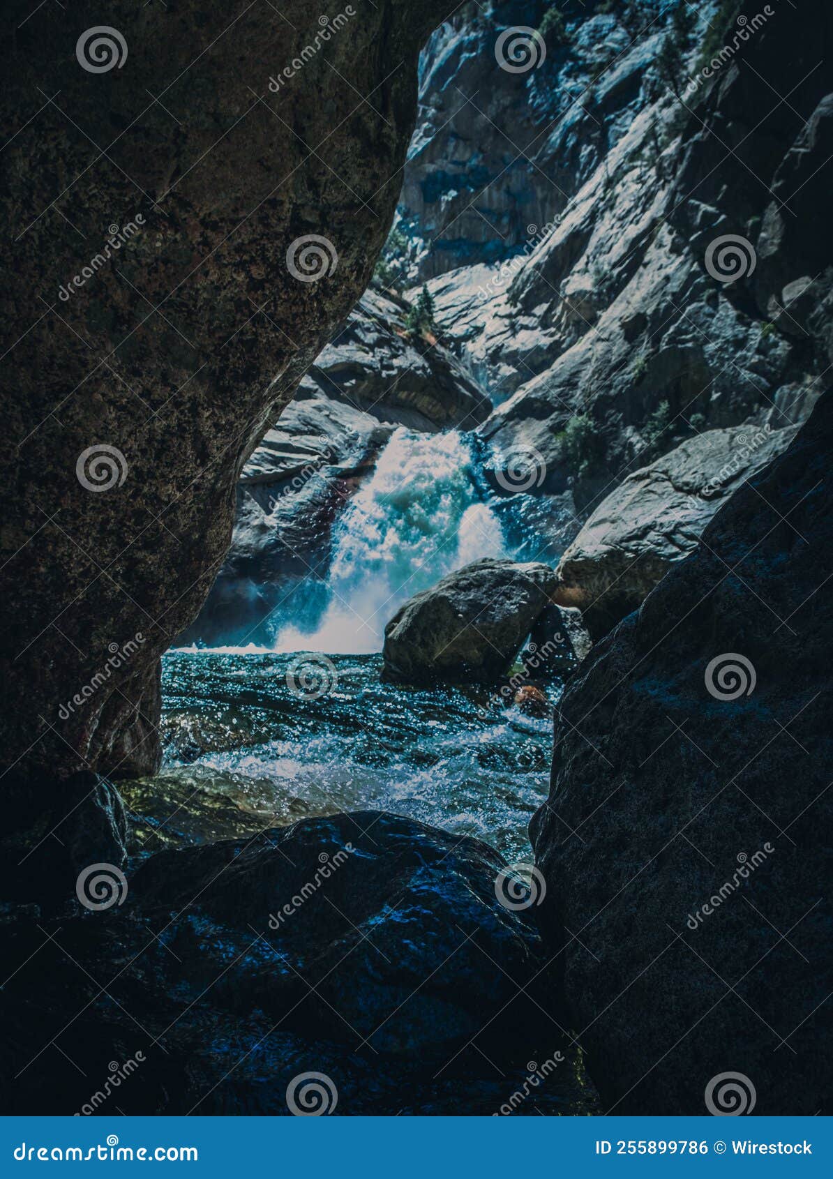 Vertical Shot of the Inside of a Cave Stock Photo - Image of cave ...