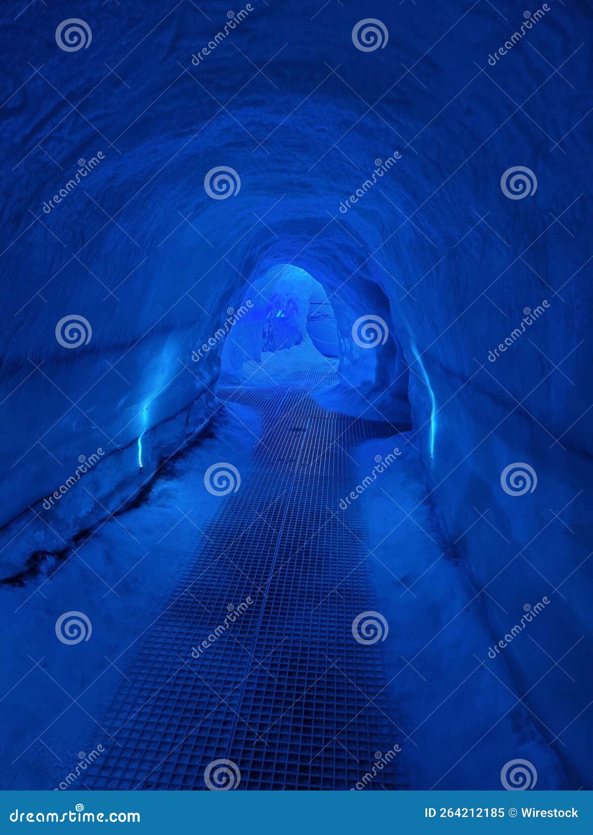 Vertical Shot of the Inside of an Ice Tunnel Stock Image - Image of ...