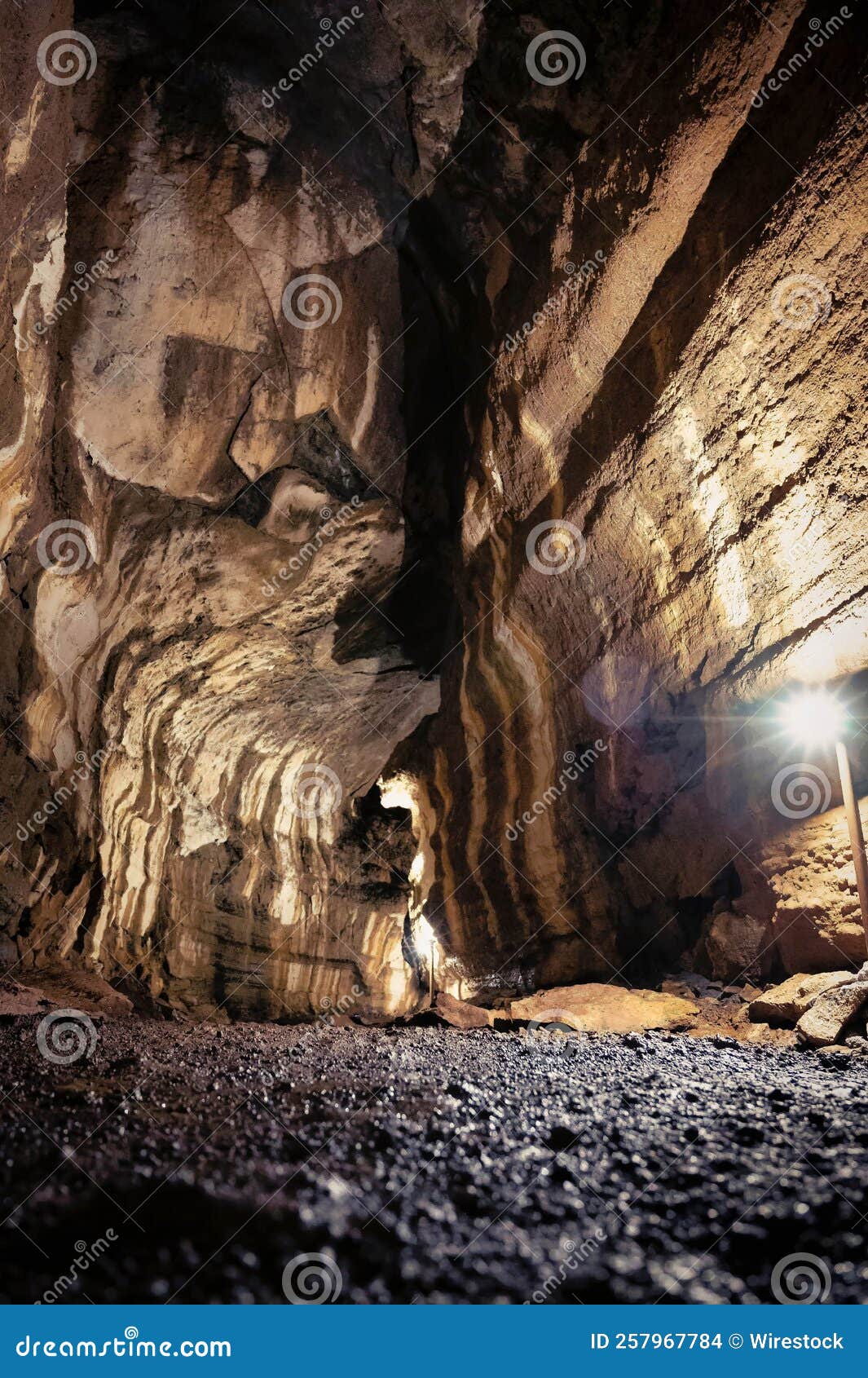 Vertical Shot of an Inside View of an Old Rocky Cave for Exploration ...