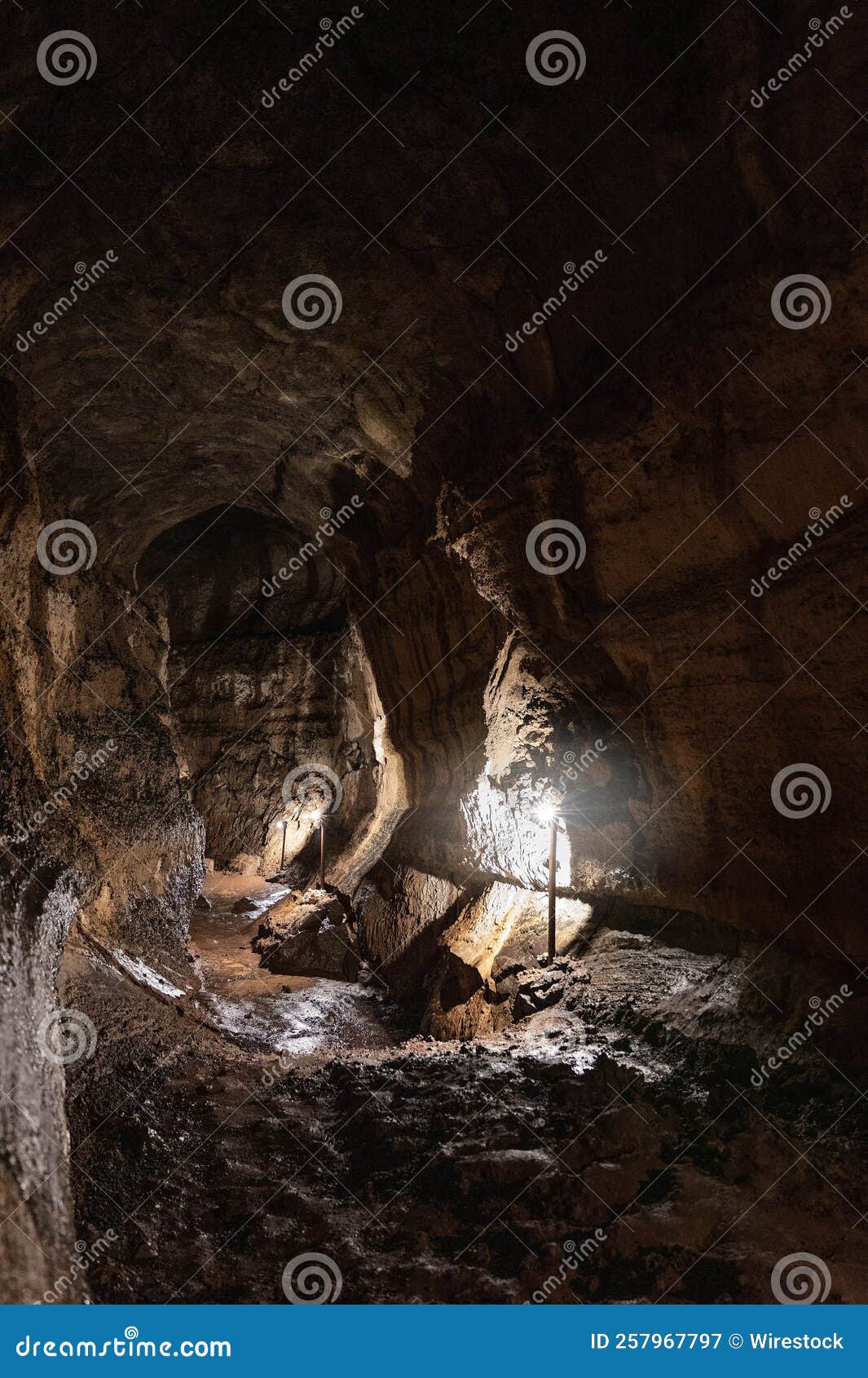 Vertical Shot of an Inside View of an Old Rocky Cave for Exploration ...