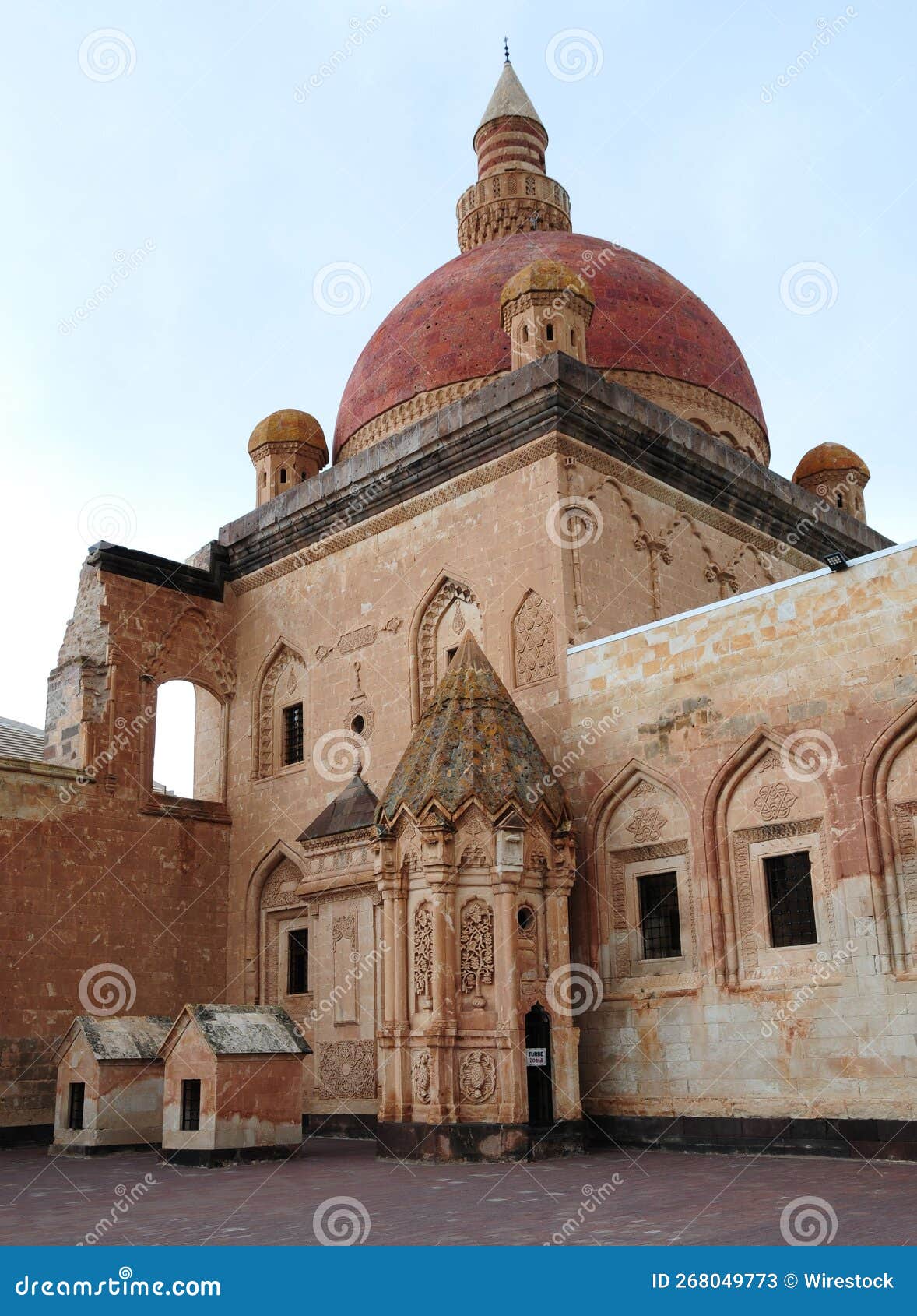Vertical Shot of the Ishak Pasha Palace in Turkey Stock Image - Image ...