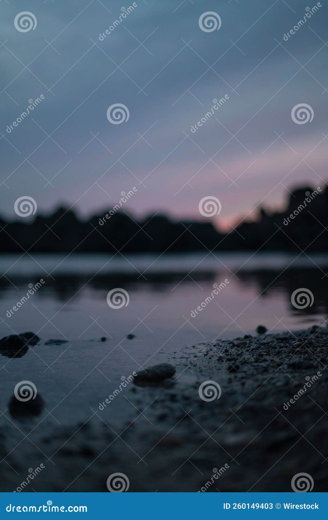Vertical Shot of a Lake at Sunset Stock Image - Image of vertical, aqua ...