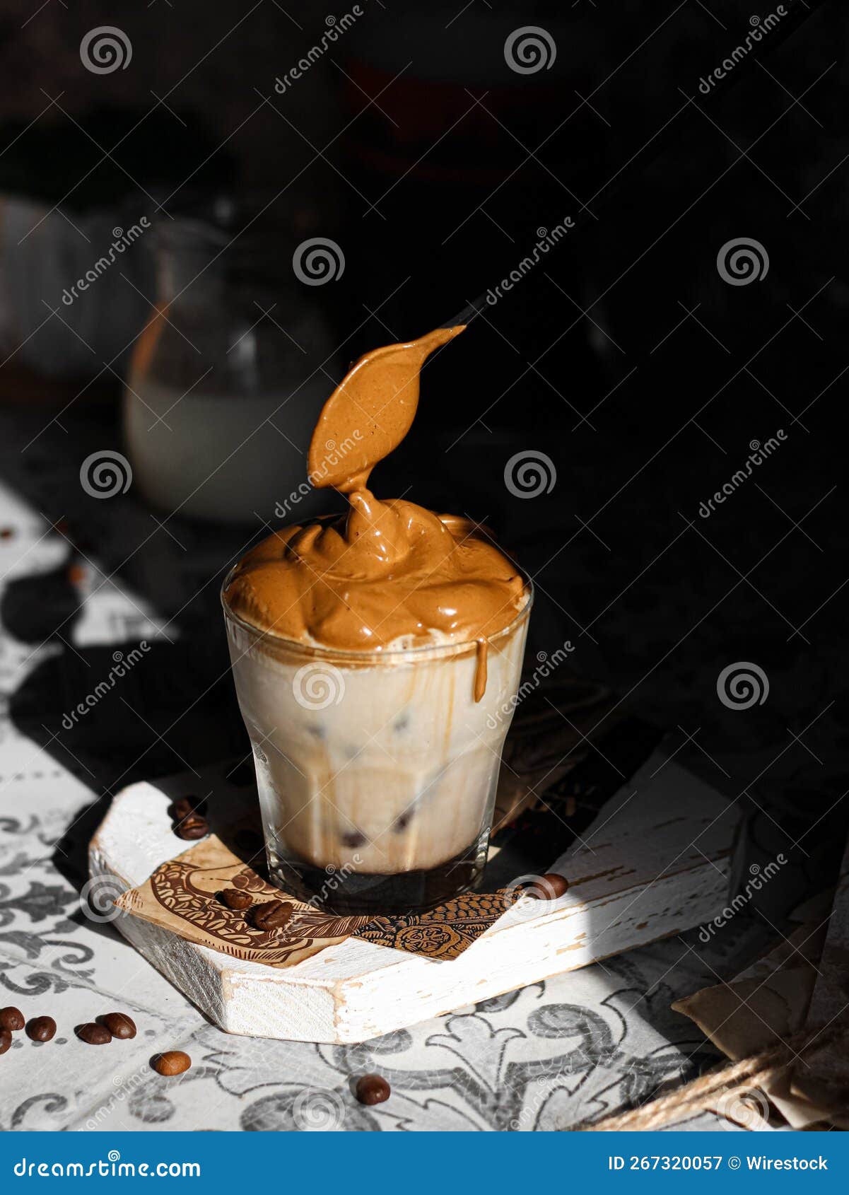 Vertical Shot of Mac Coffee with Ice Stock Image - Image of refreshment ...