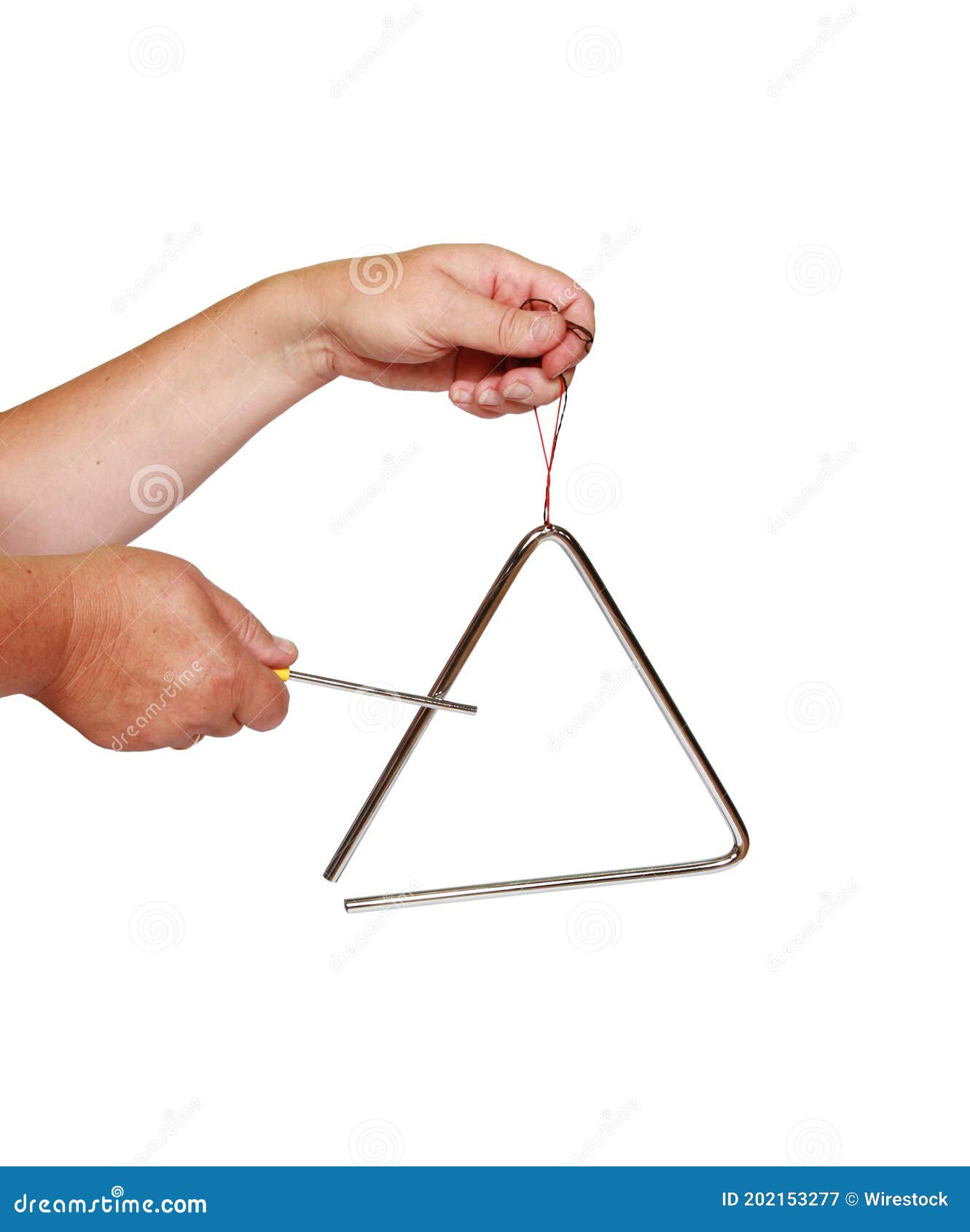 Vertical Shot of a Man Playing on the Triangle Stock Image - Image of ...