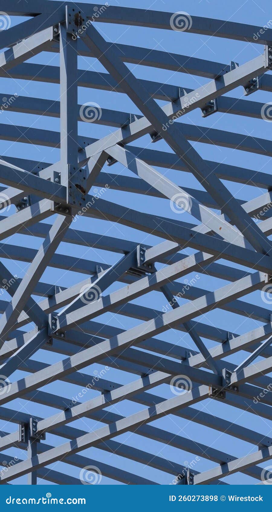 Vertical Shot of a Metal Construction Stock Photo - Image of metal ...