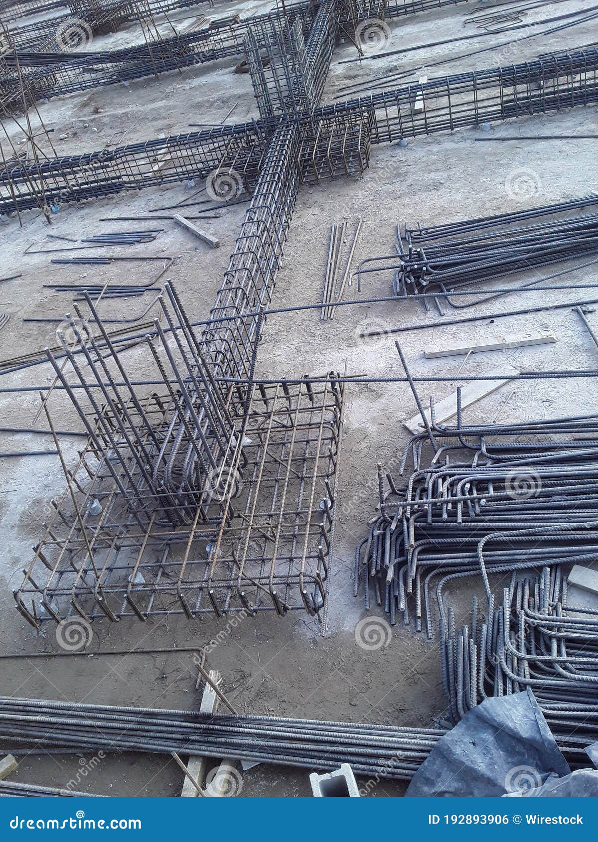 Reinforcement Frame Reinforcement For Concrete Frame House, Formwork ...