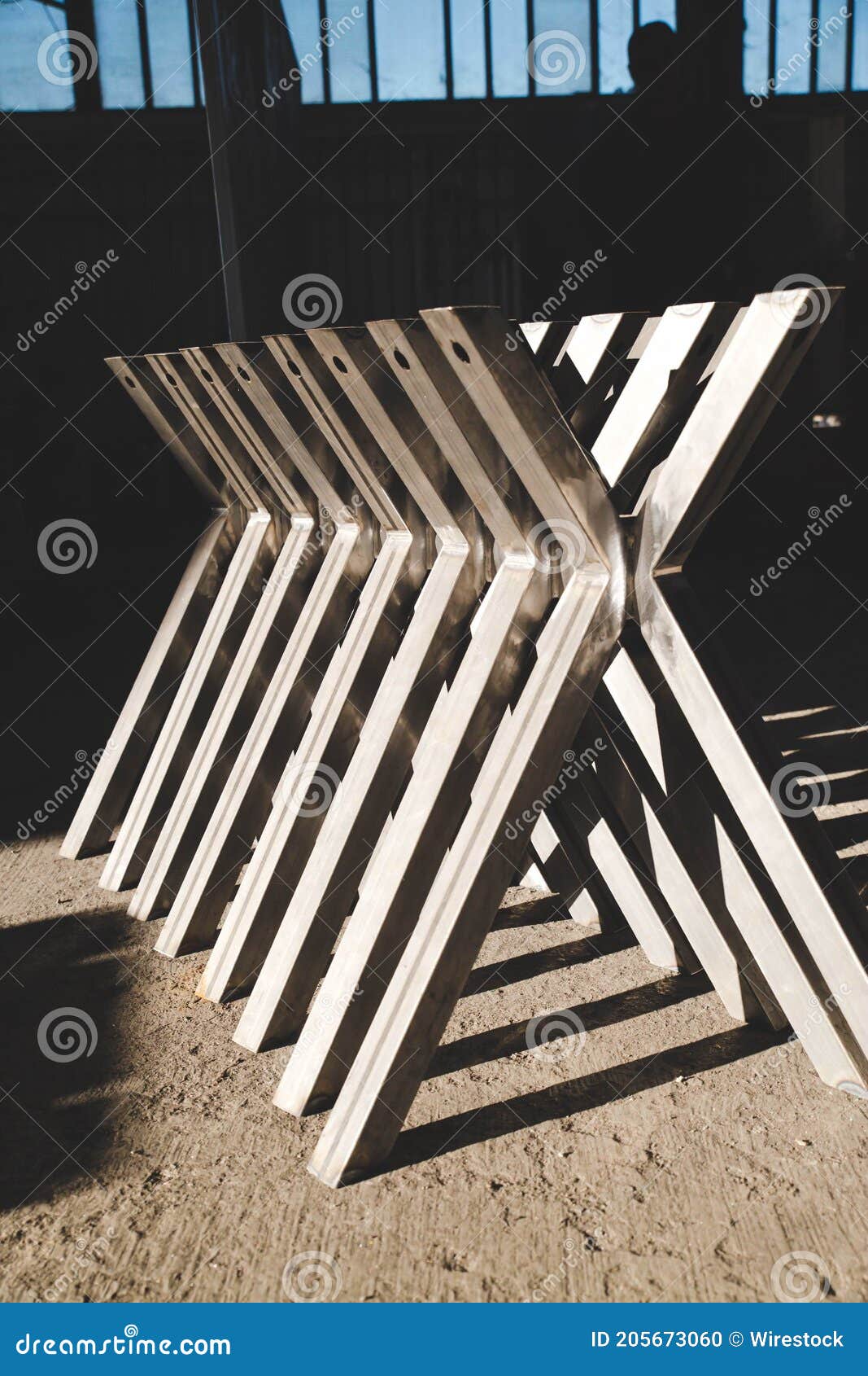 Vertical Shot of a Metal X-shaped Object Stock Photo - Image of energy ...