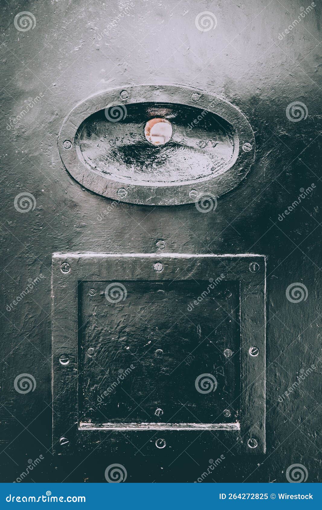Vertical Shot of a Metallic Prison Cell Door Stock Image - Image of ...