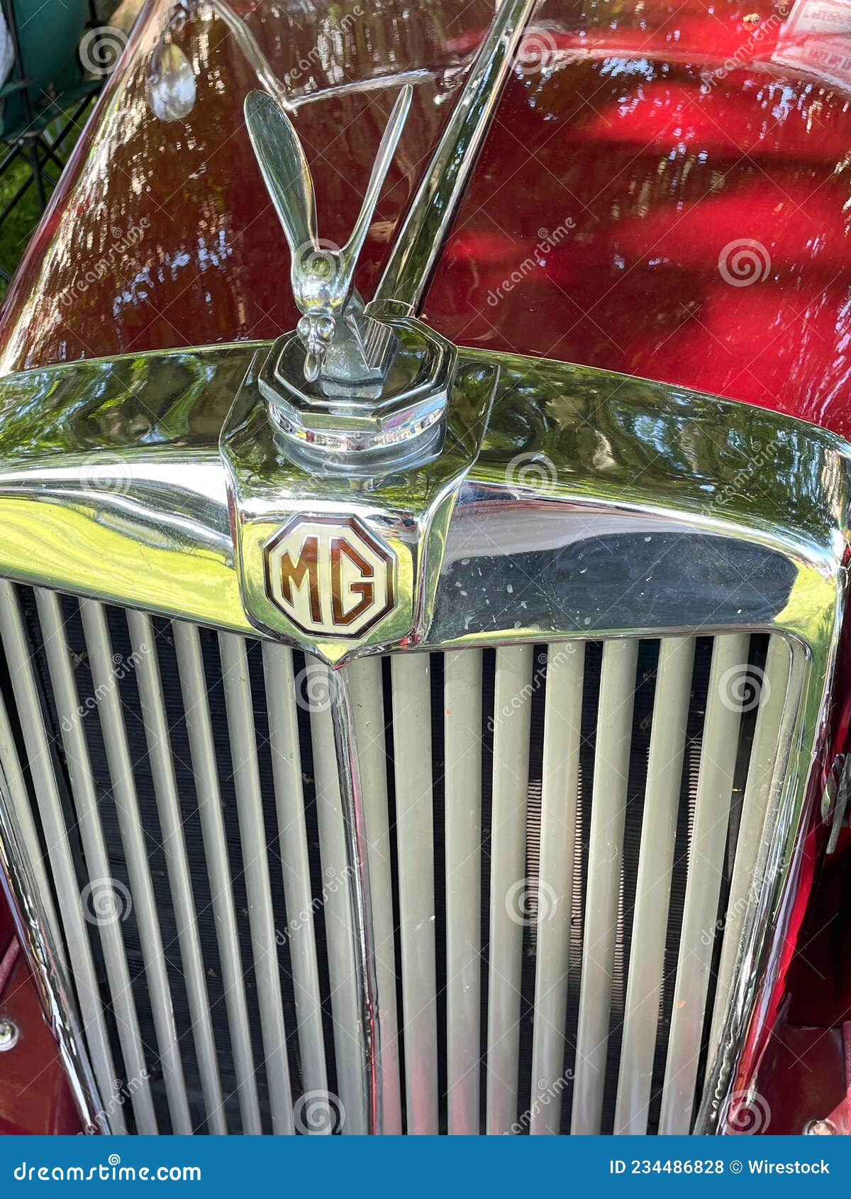 Vertical Shot of MG Bonnet and Front Grille Editorial Stock Photo ...