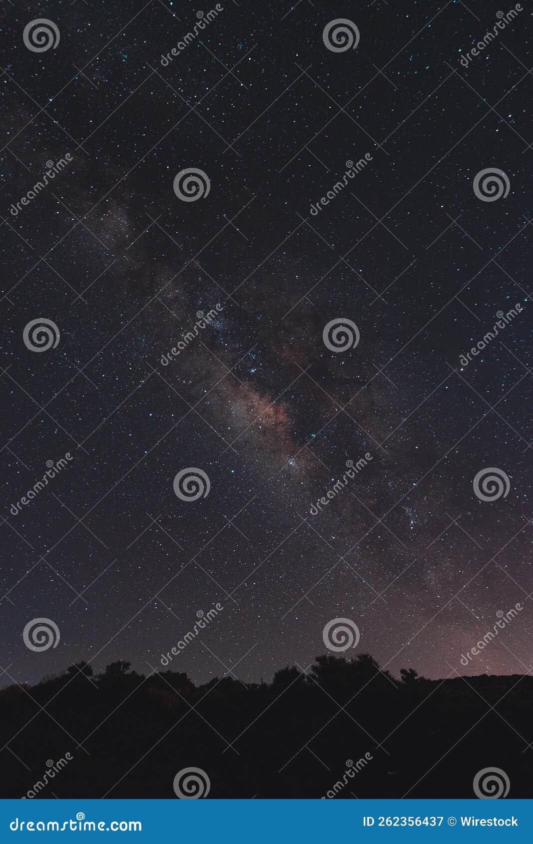 Vertical Shot of the Milky Way in the Starry Sky Stock Image - Image of ...