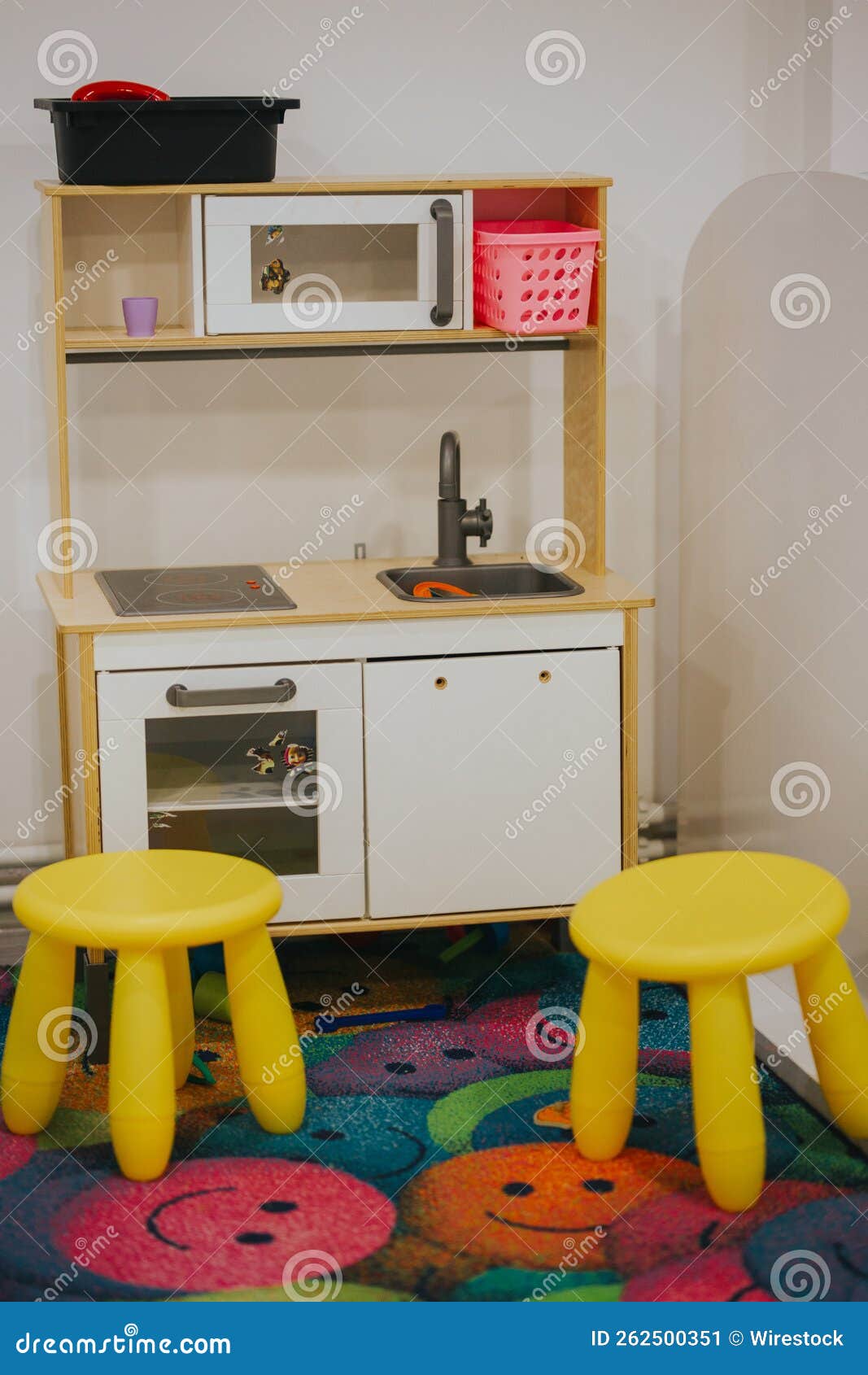 Vertical Shot of a Mini Kitchen in Children S Playground Stock Image ...