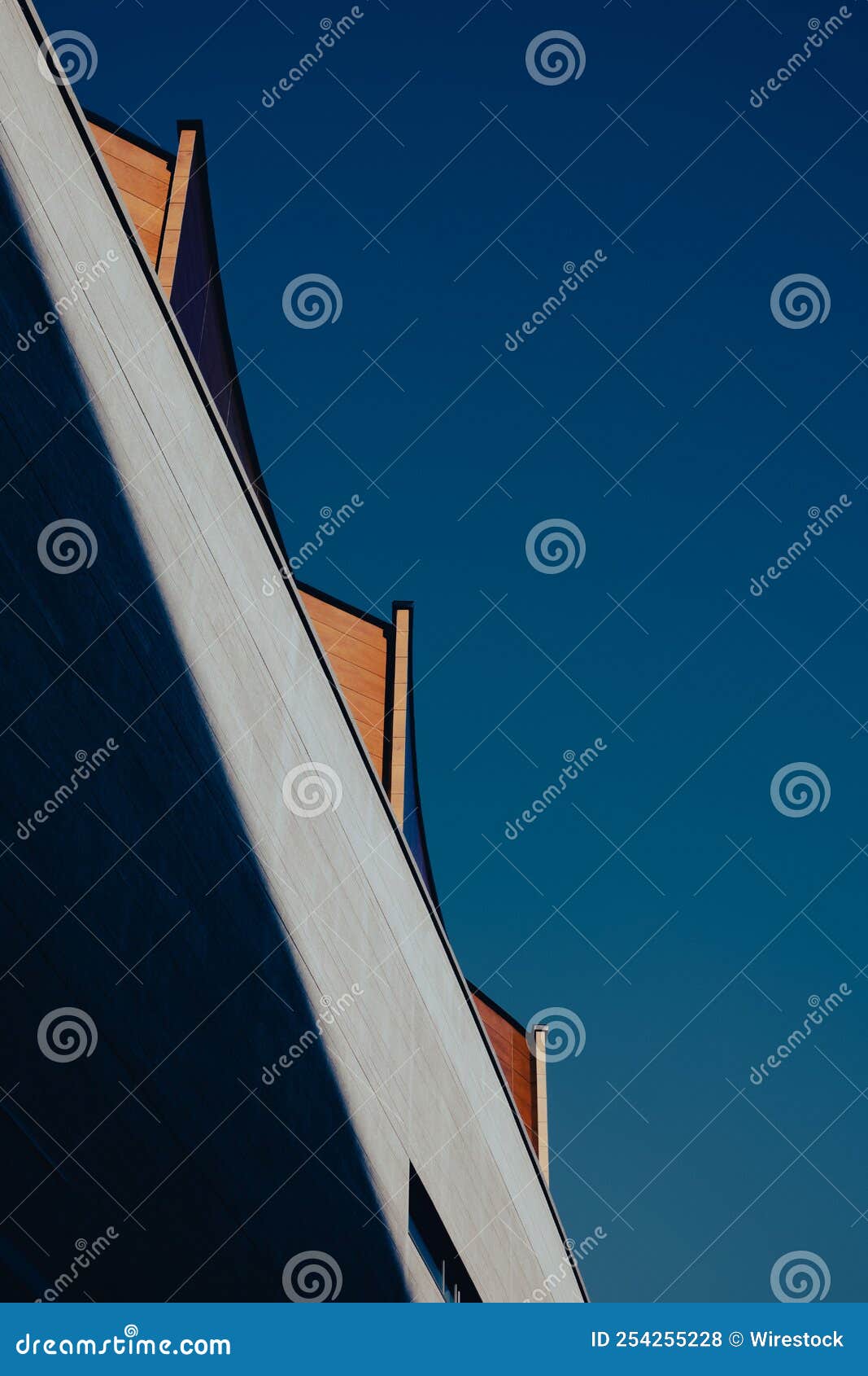 Vertical Shot of Modern Architectural Wall Details Stock Photo - Image ...