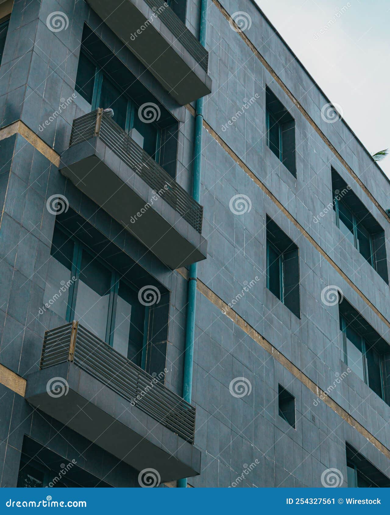 Vertical Shot of a Modern Building Facade Editorial Photo - Image of ...