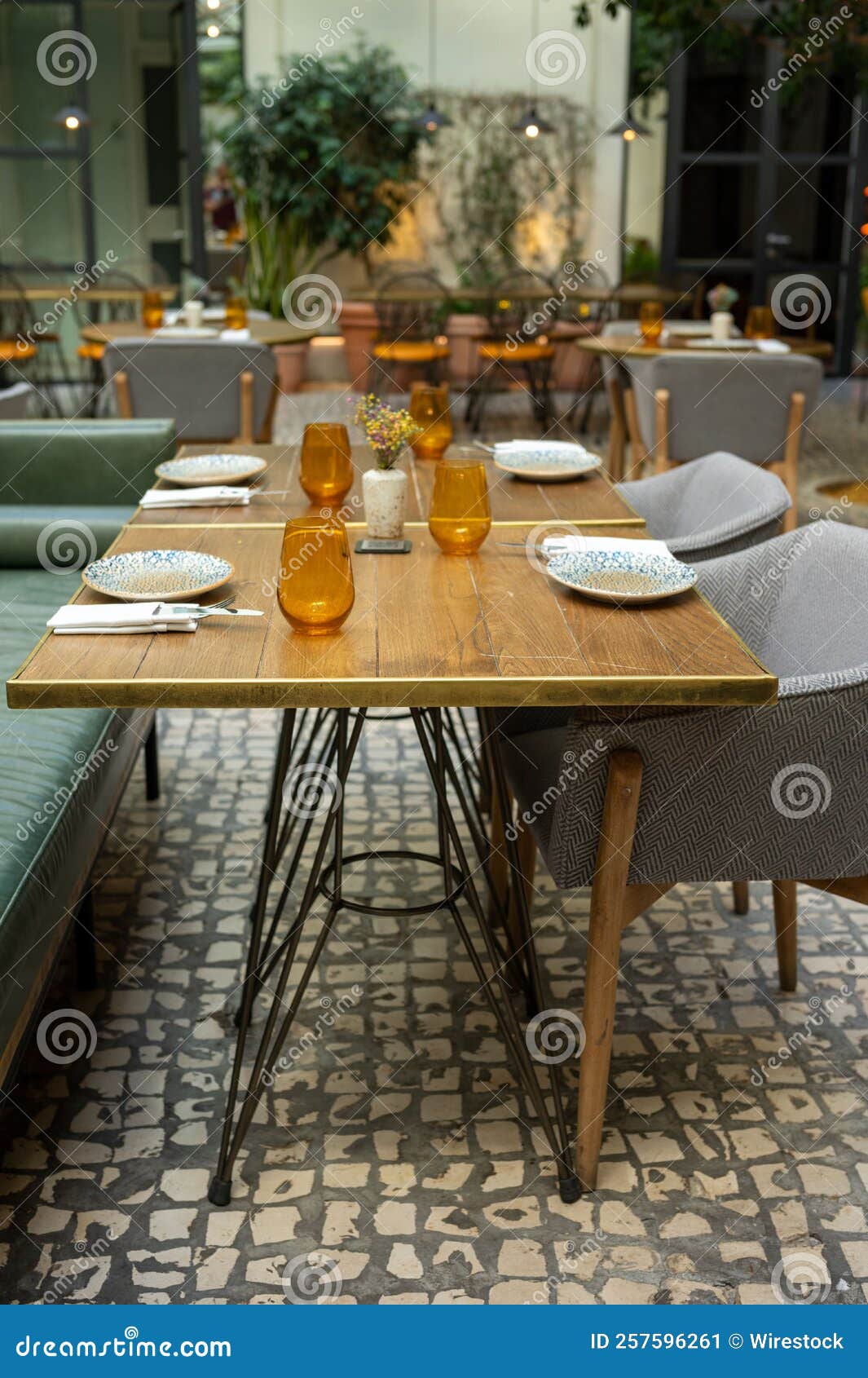 Vertical Shot of a Modern Cafe Interior Stock Image - Image of cafe ...