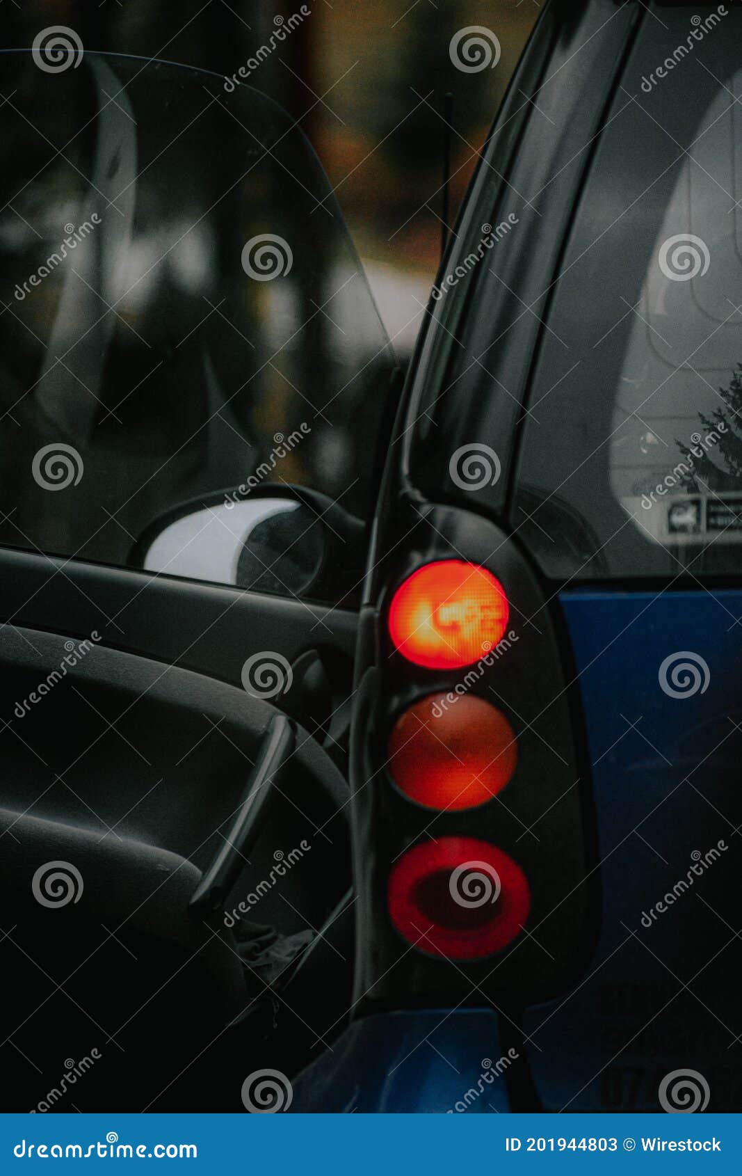 Vertical Shot of a Modern Car Backlights Stock Image - Image of closeup ...
