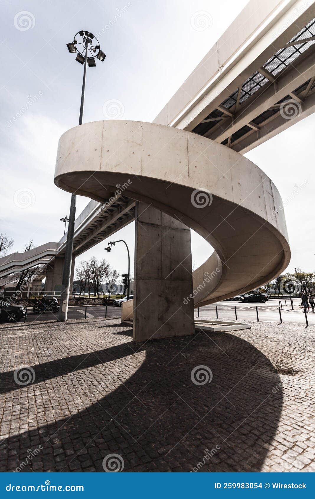 Vertical Shot of a Modern Circular Structure in the City Editorial ...