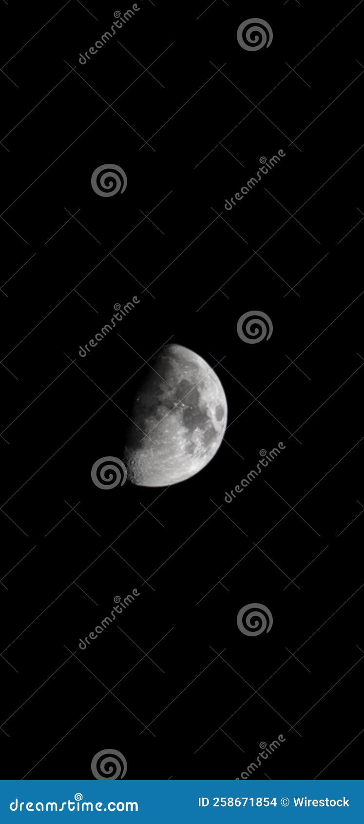 Vertical Shot of the Moon in Black Sky Stock Photo - Image of nature ...