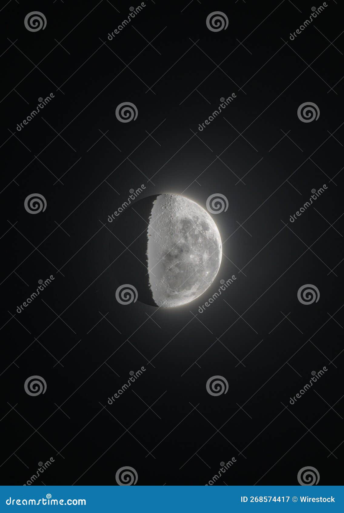 Vertical Shot of the Moon Eclipse in the Dark Stock Image - Image of ...