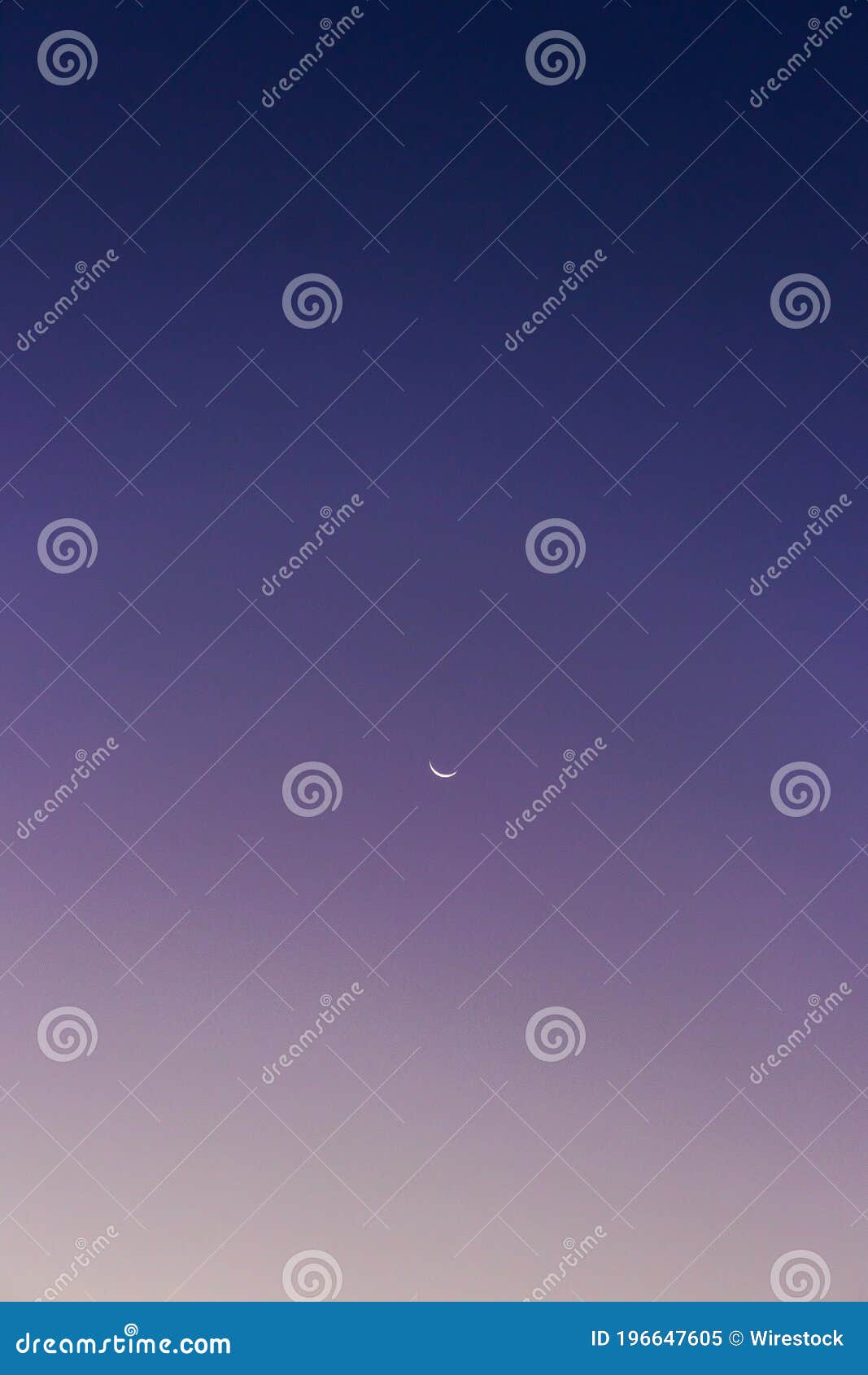 Vertical Shot of the Moon in the Waning Crescent Phase during the ...