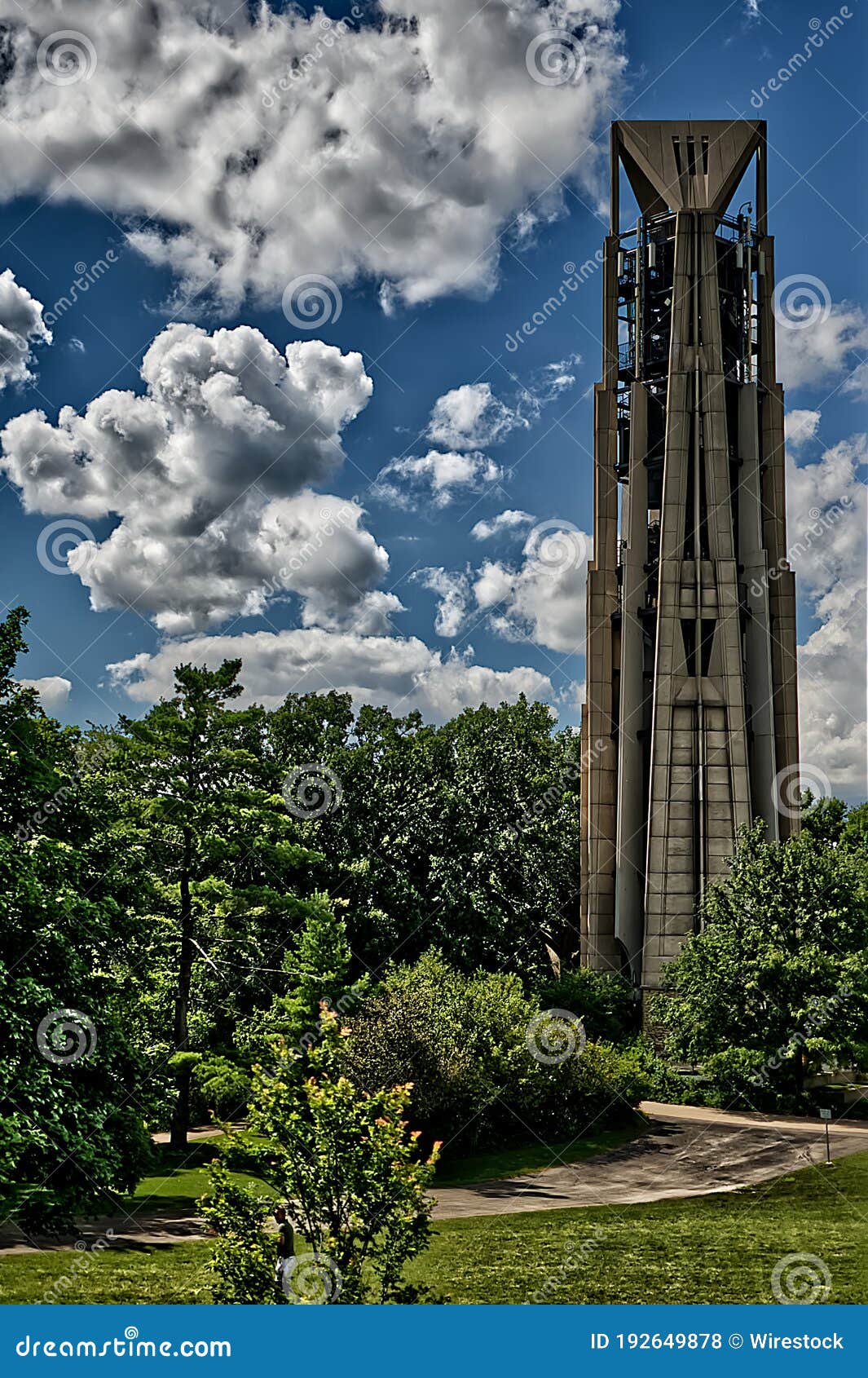 Vertical Shot of the Moser Tower in Naperville, Illinois Stock Photo ...