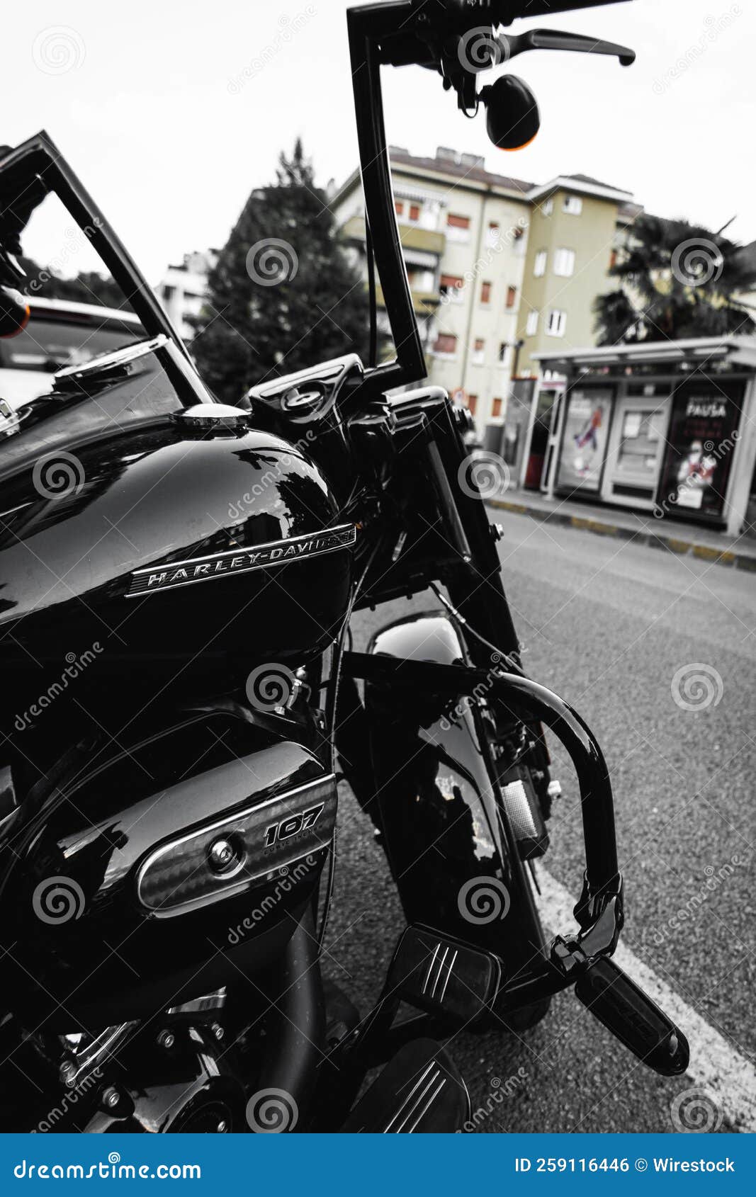 Vertical Shot of a Motorcycle Editorial Photo - Image of travel, town ...