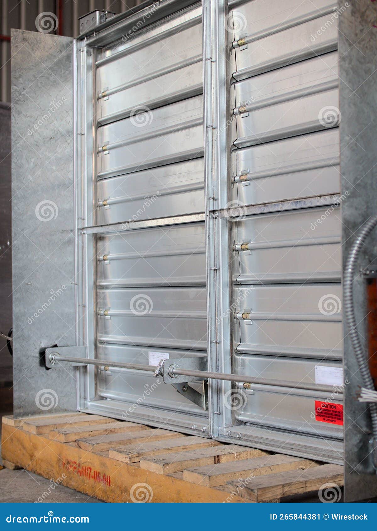 Vertical Shot of a Motorized Damper for HVAC System Stock Image - Image ...