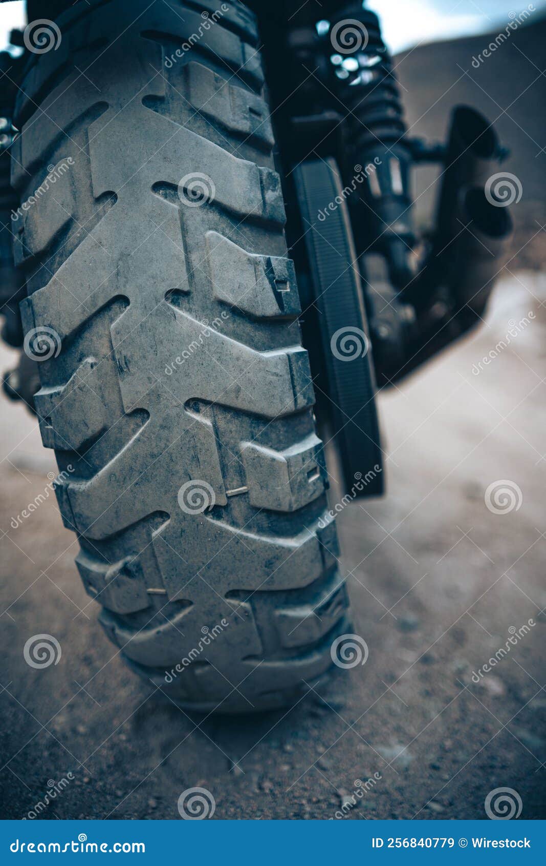 Vertical Shot of a Mountain Car Wheel Stock Image - Image of structure ...