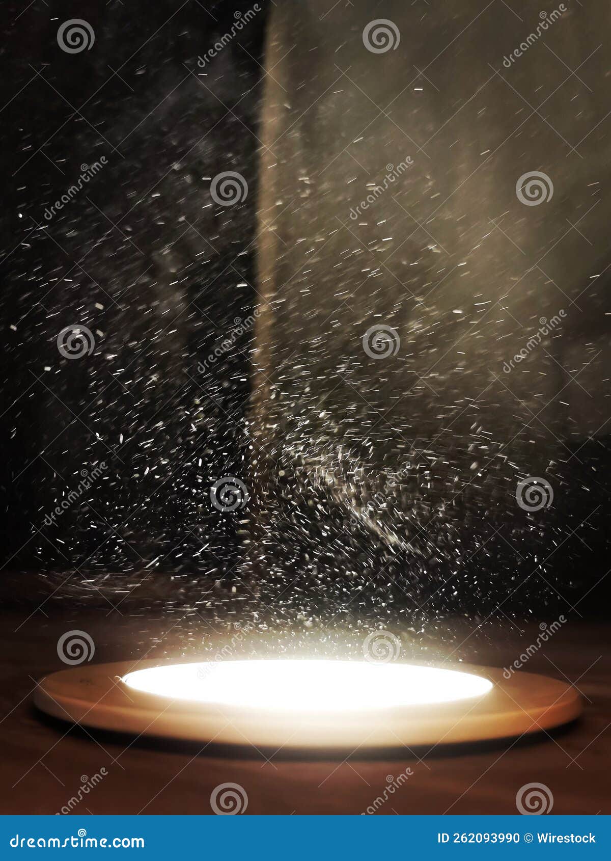 Vertical Shot of Moving Dust Particles in a Light Ray Stock Photo ...