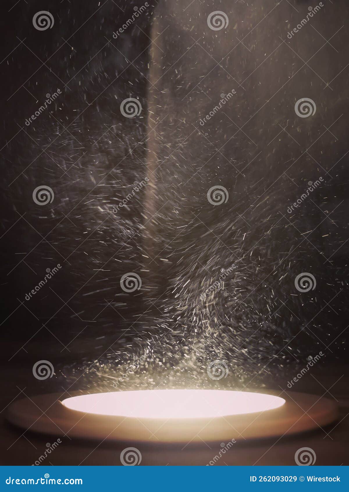Vertical Shot of Moving Dust Particles in a Light Ray Stock Image ...