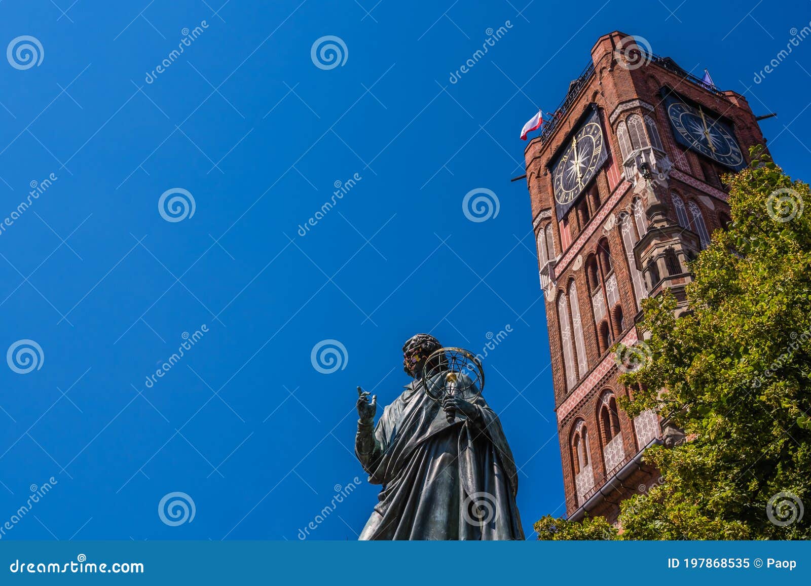 Vertical Shot of Nicolaus Copernicus Statue in Torun, Poland Stock ...