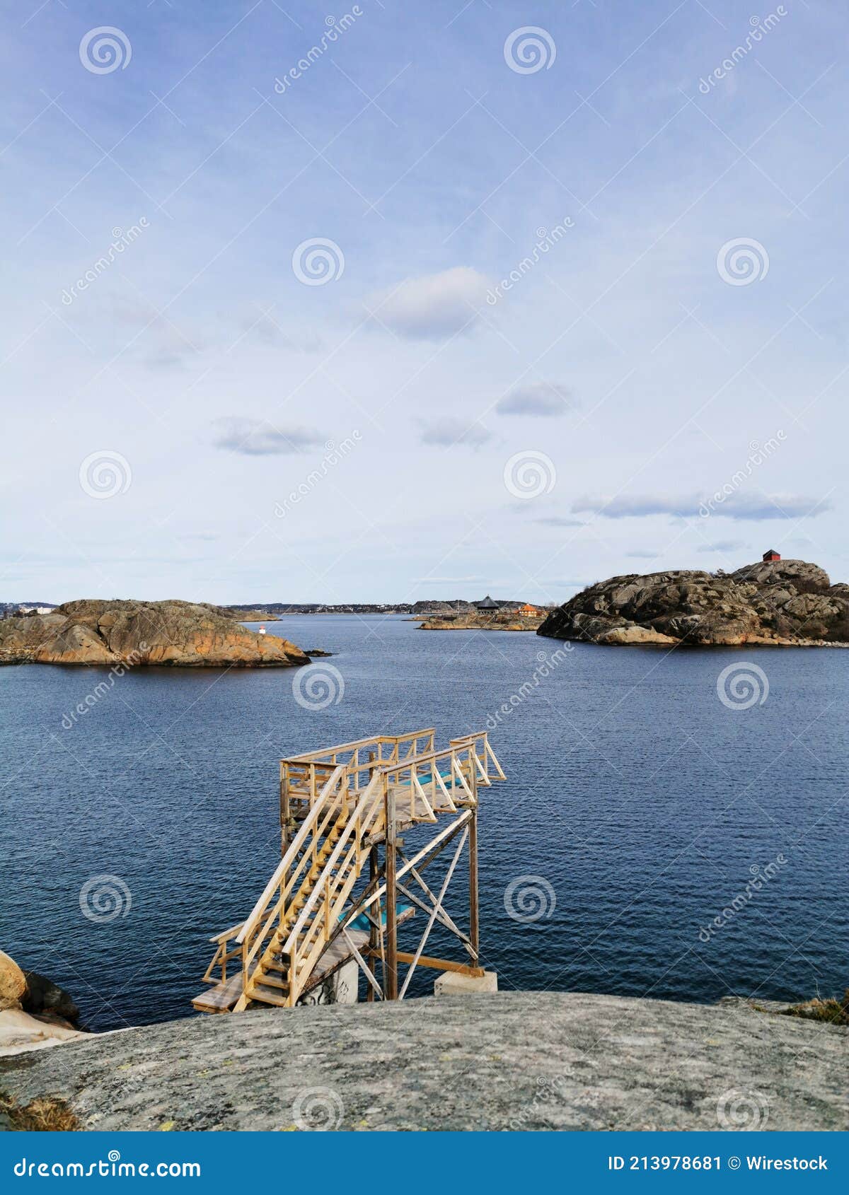 Vertical Shot of the North Sea from the Town of Stavern in Norway Stock ...