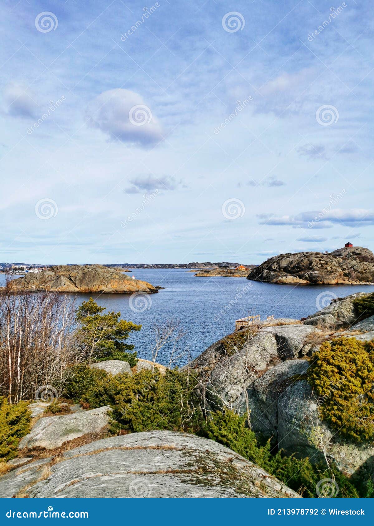 Vertical Shot of the North Sea from the Town of Stavern in Norway Stock ...